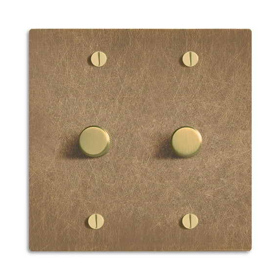 SELECT Vintage Brass Dimmer Light Switch, 1 Way Rotary Dimmer, 2 Gang ...