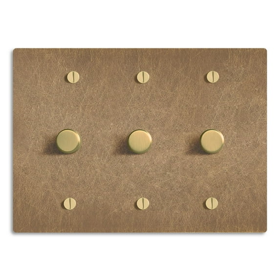 SELECT Vintage Brass Dimmer Light Switch, 1 Way Rotary Dimmer, 3 Gang ...