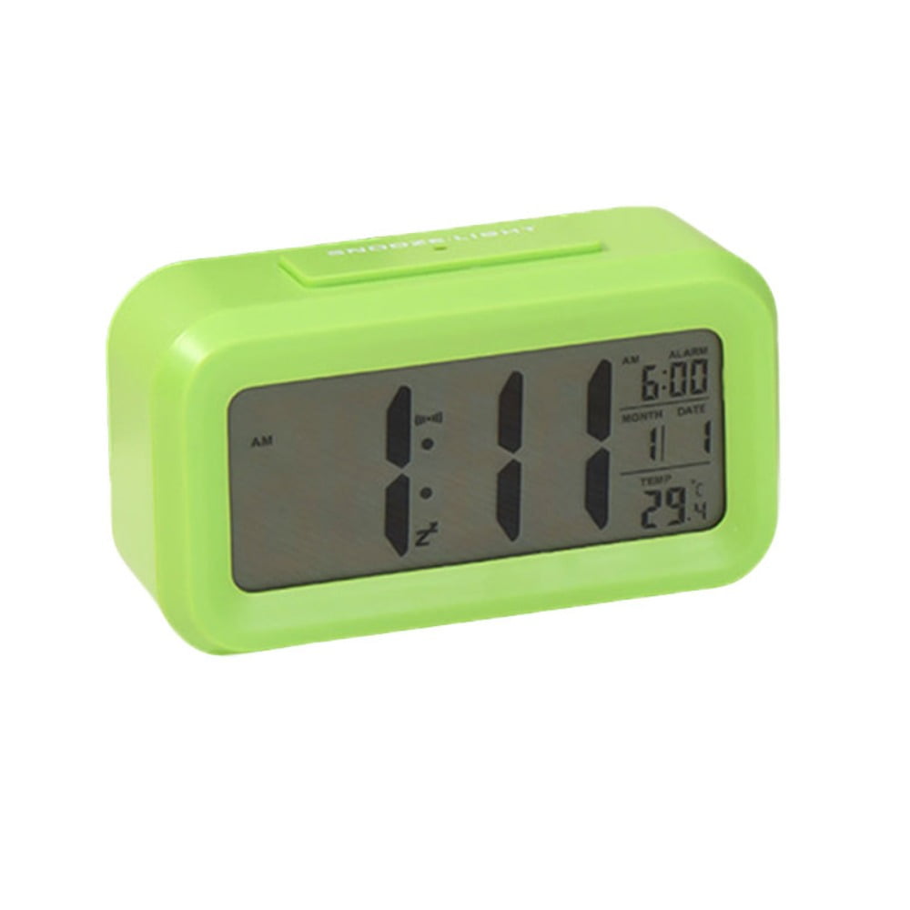 SELERS Large Digital Alarm Clock, LCD Display Digital Desk Alarm Clock ...