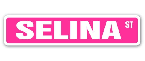 SELINA Street Sign Childrens Name Room Sign | Indoor/Outdoor | 36" Wide ...