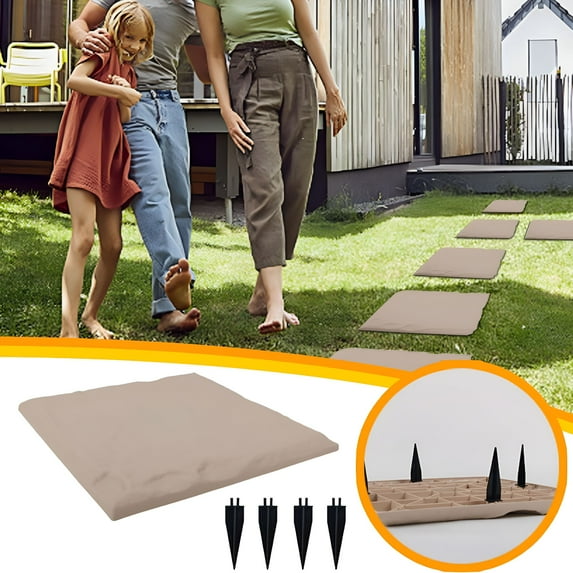 SELIVO 15.4" Decorative Stepping Stones That Stake Into The Ground - Decorative Walkway for ...