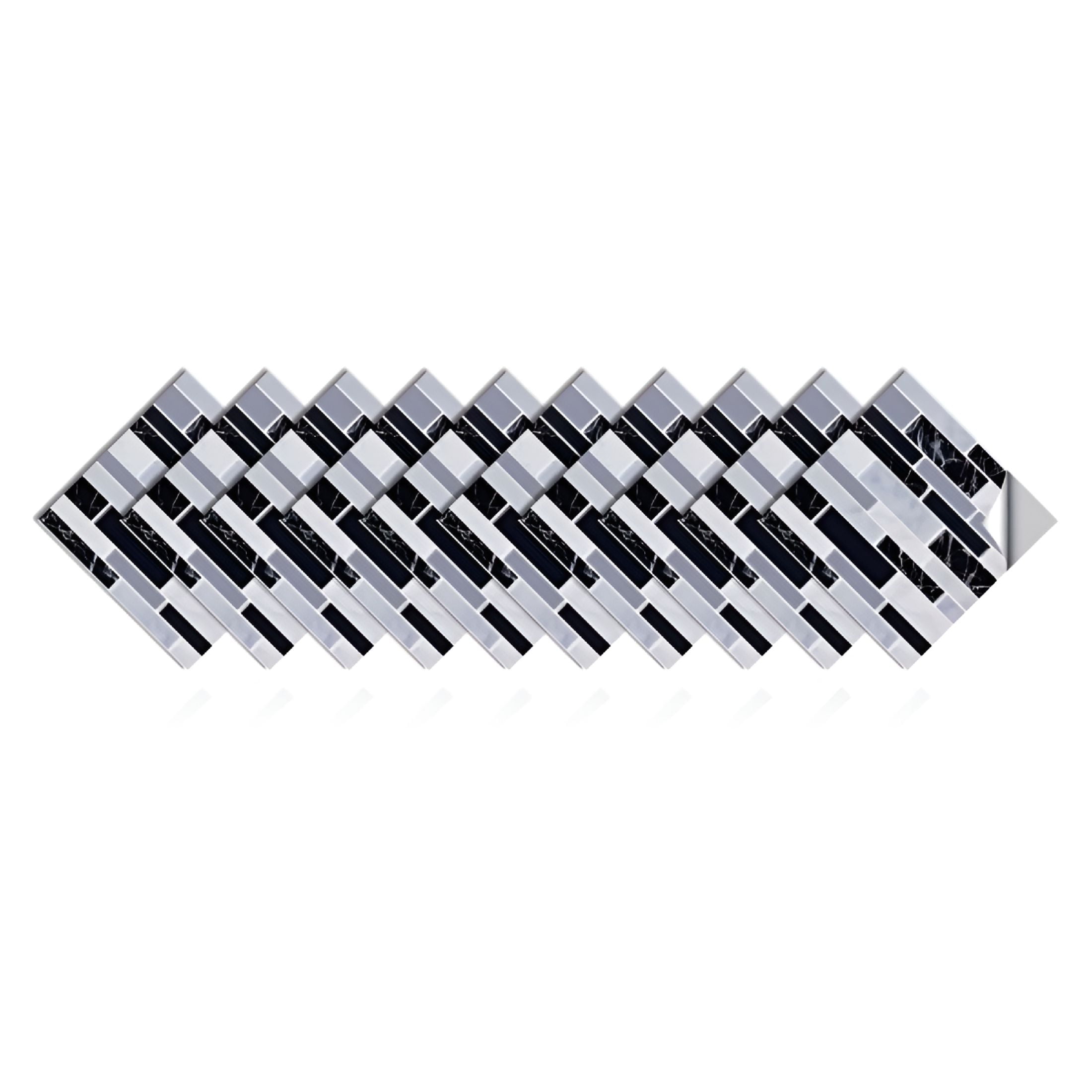 SELIVO 3D 10-Sheet Self-Adhesive Kitchen Back Panel Tile,10x10cm Marble ...