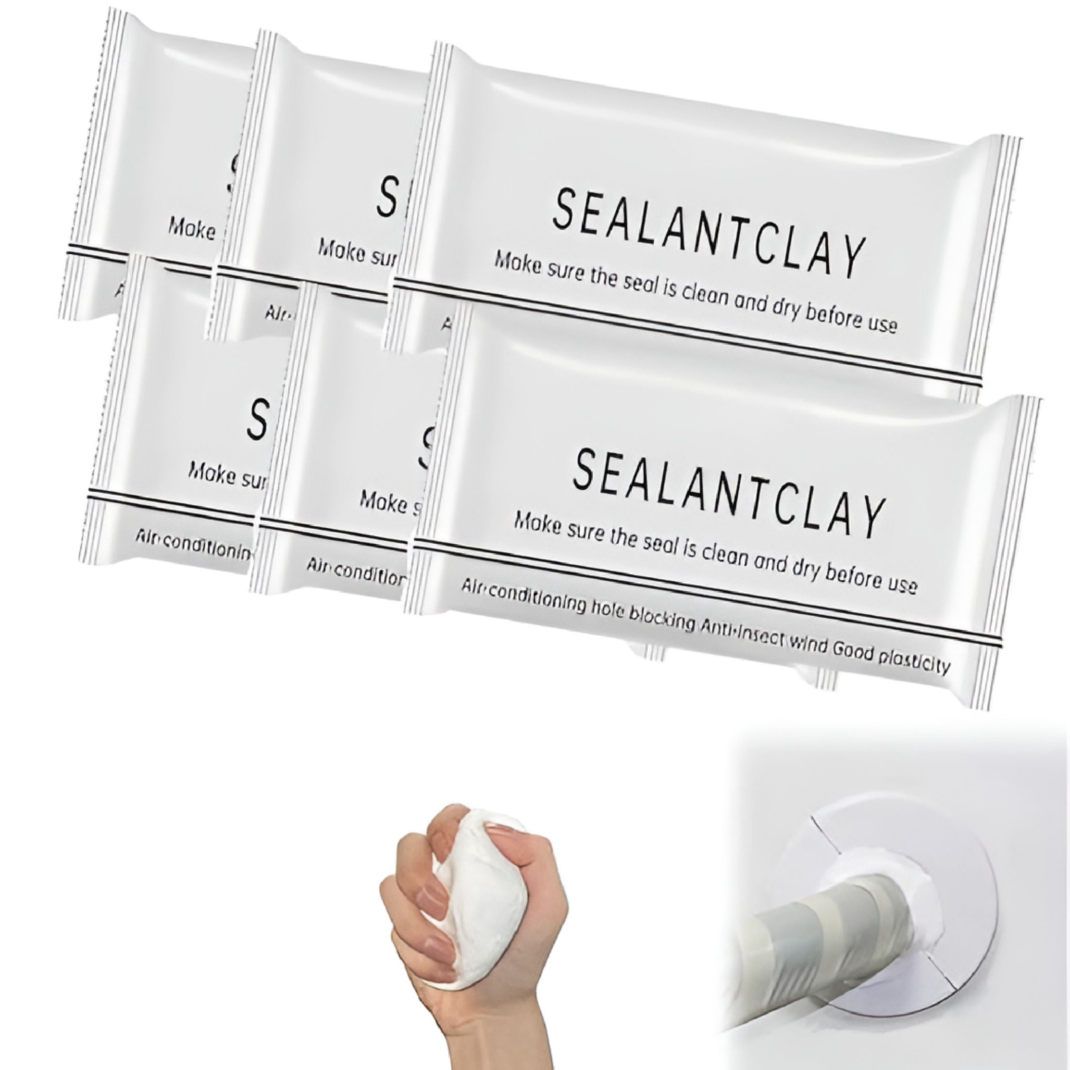 SELIVO Moldable Sealant Clay, Faster Drying - 6-Pack Sealant Mastic ...