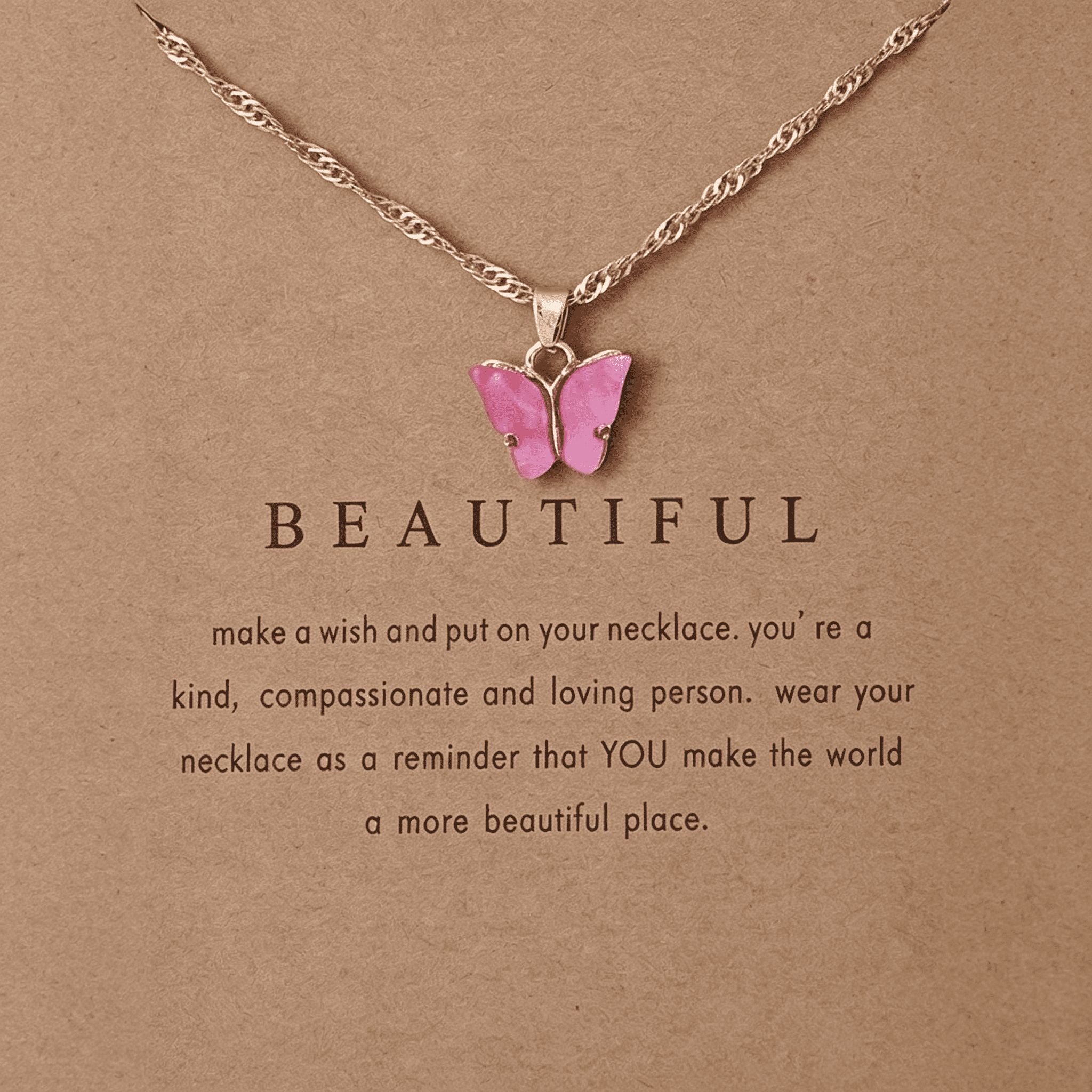 SELIVO Sweet Cute Colorful Butterfly Adjustable Clavicle Chain ...