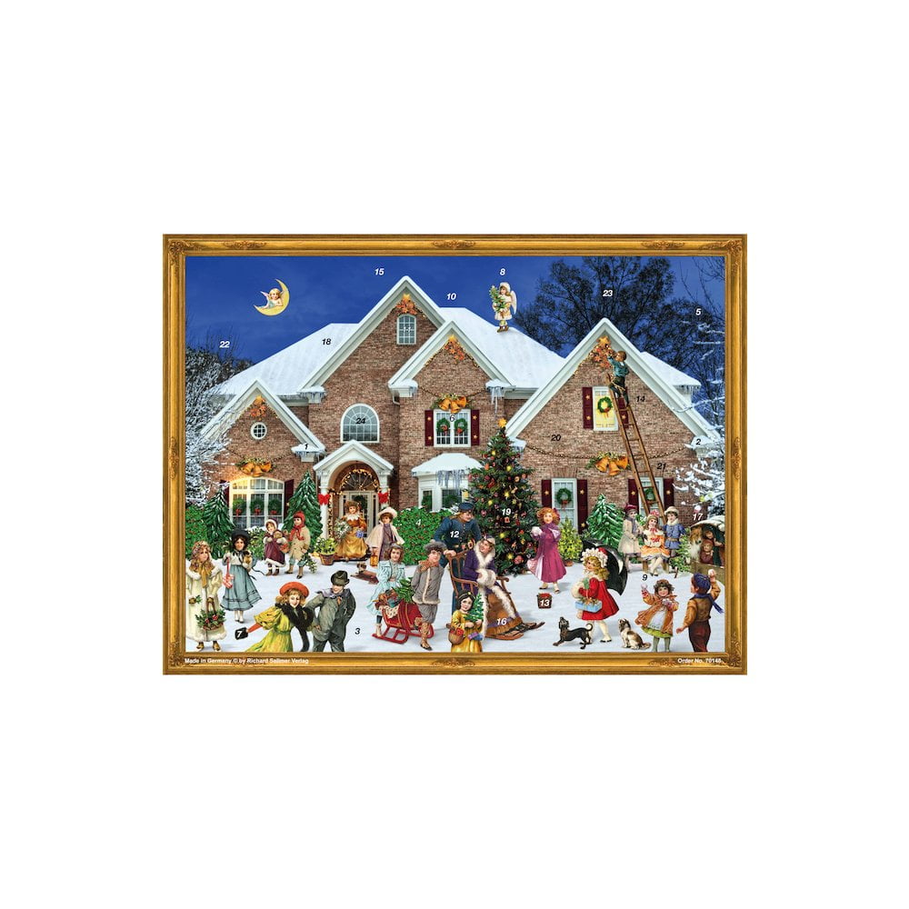 SELLMER Advent Calendar - Christmas Scene Outside Family Home - Walmart.com