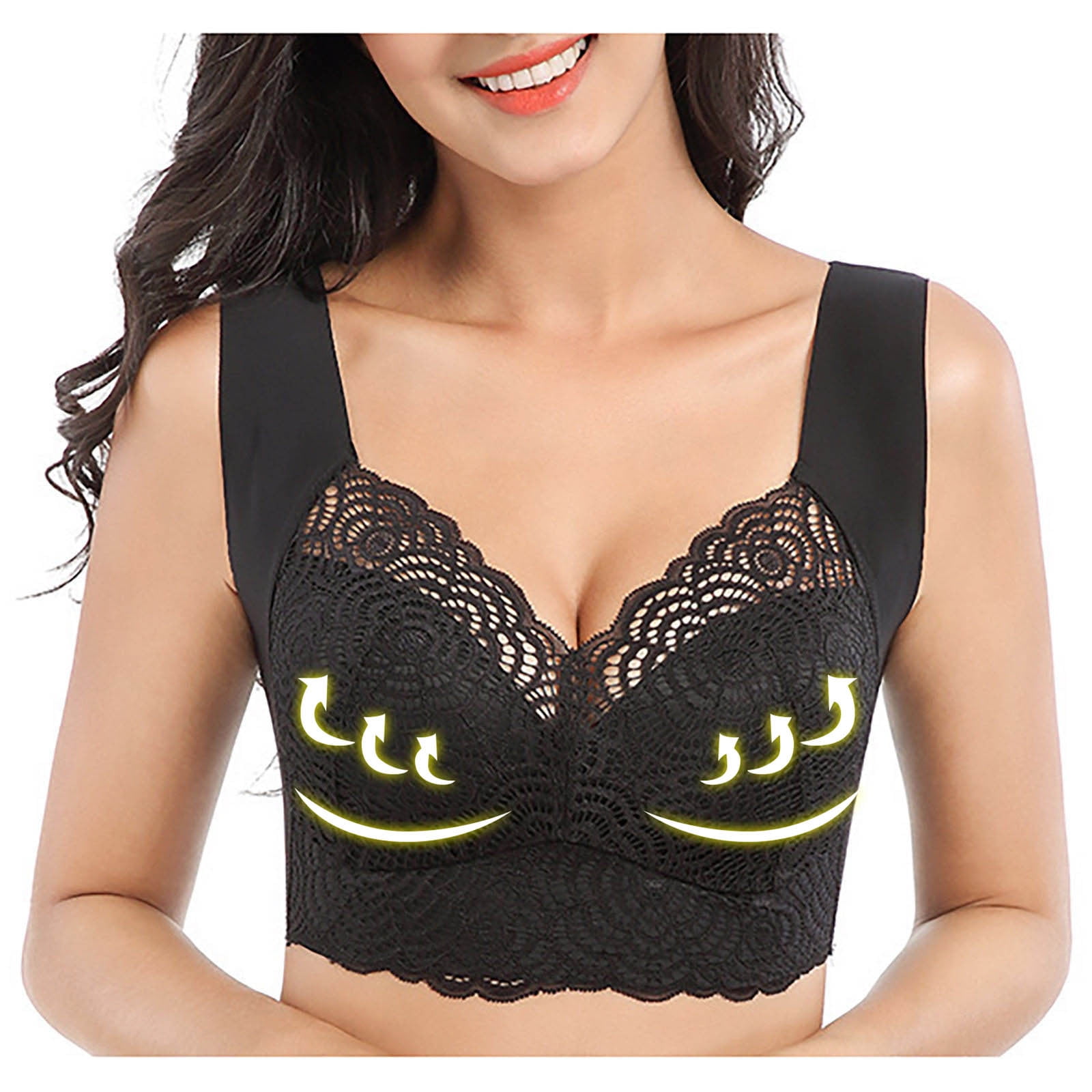 Selone 2023 Bras For Women Push Up No Underwire Plus Size Lace For