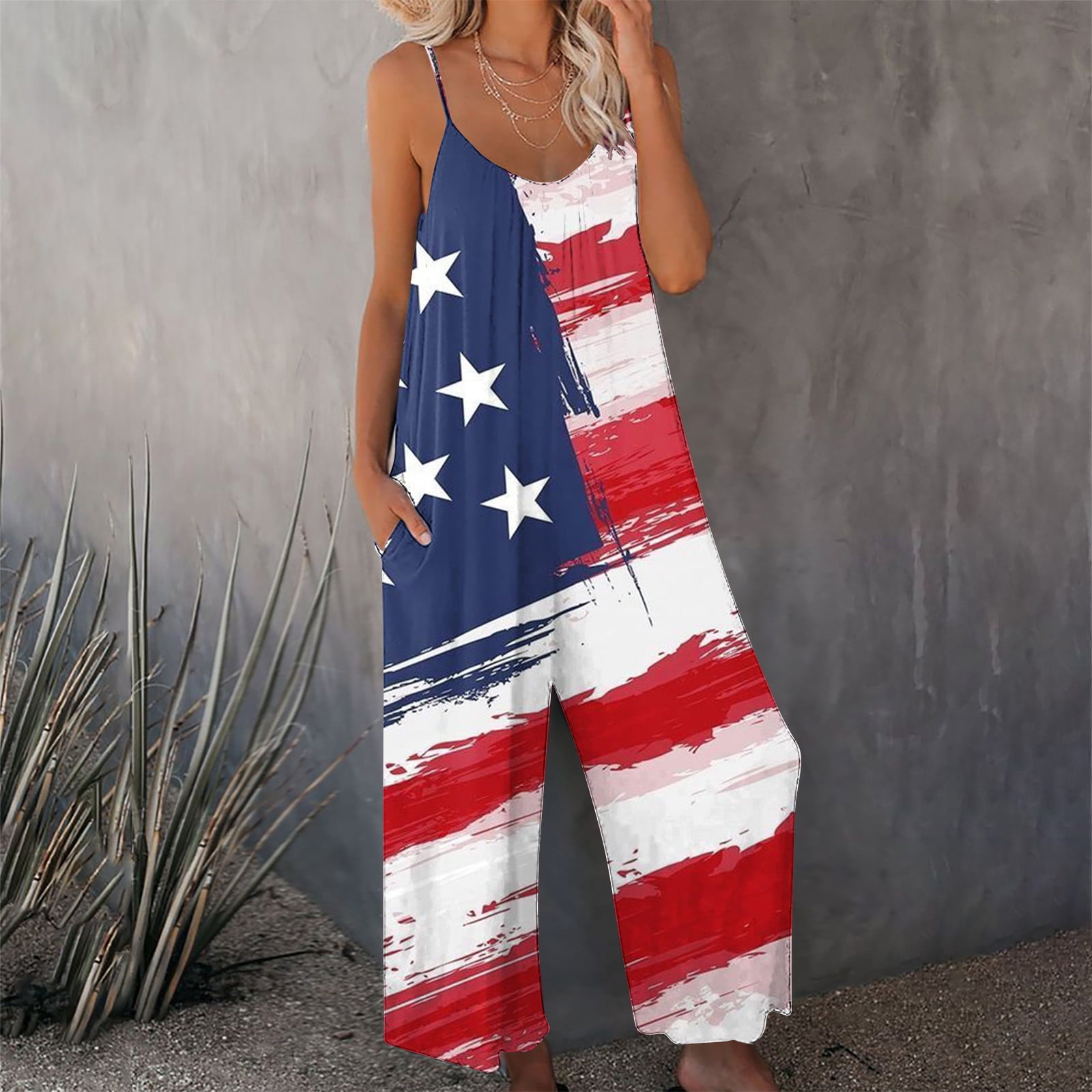 SELONE American Themed Sexy Rompers for Women Star Striped Fashion ...