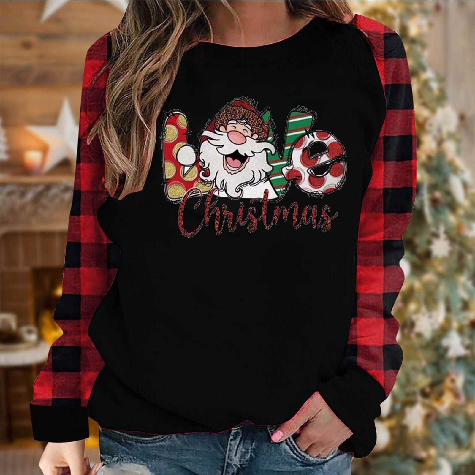 SELONE Christmas Shirts Small for Women Long Sleeve Xmas Pullover Tops ...