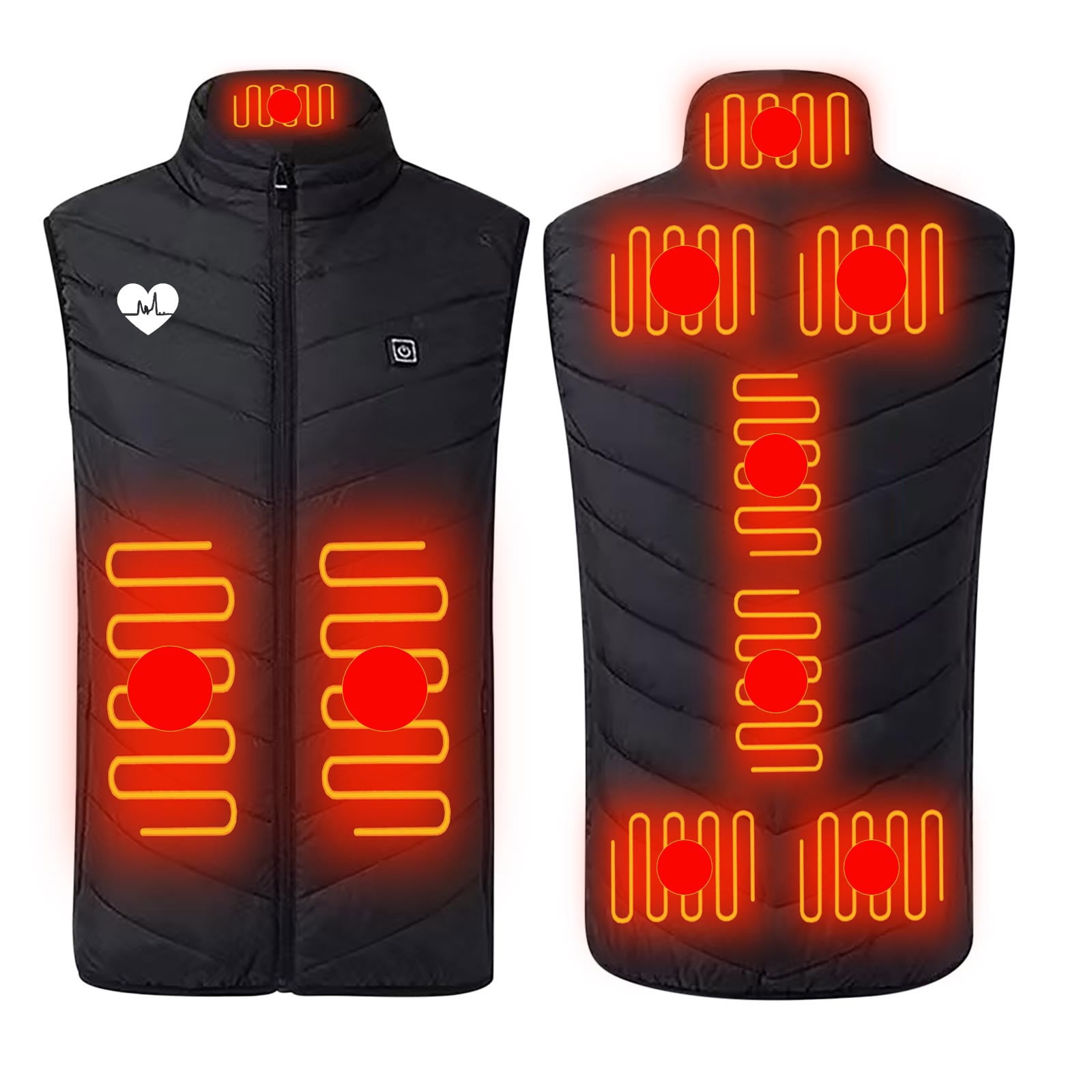 SELONE Heated Vest for Men 1 Control 9 Heating Zones Jacket Hoodless ...