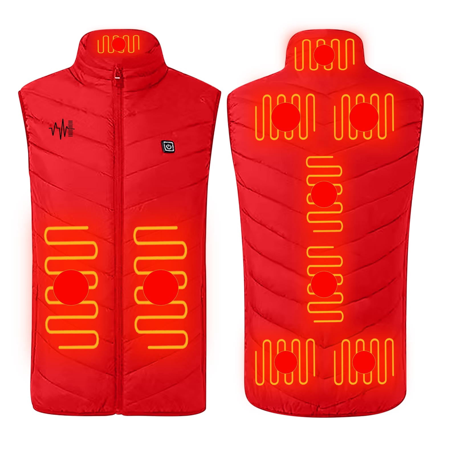 SELONE Heated Vest for Men 1 Control 9 Heating Zones Jacket Hoodless ...