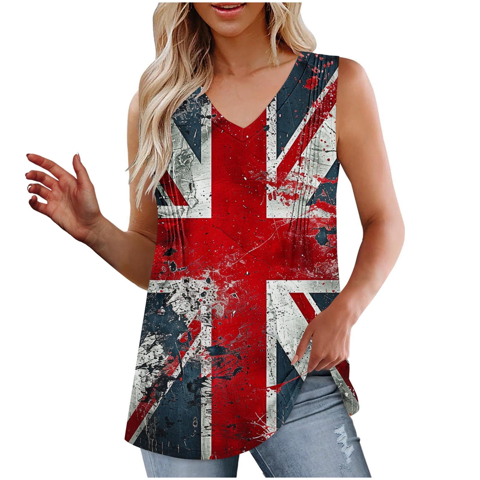 SELONE Independence Day Tank Tops for Women Star Striped Fashion ...