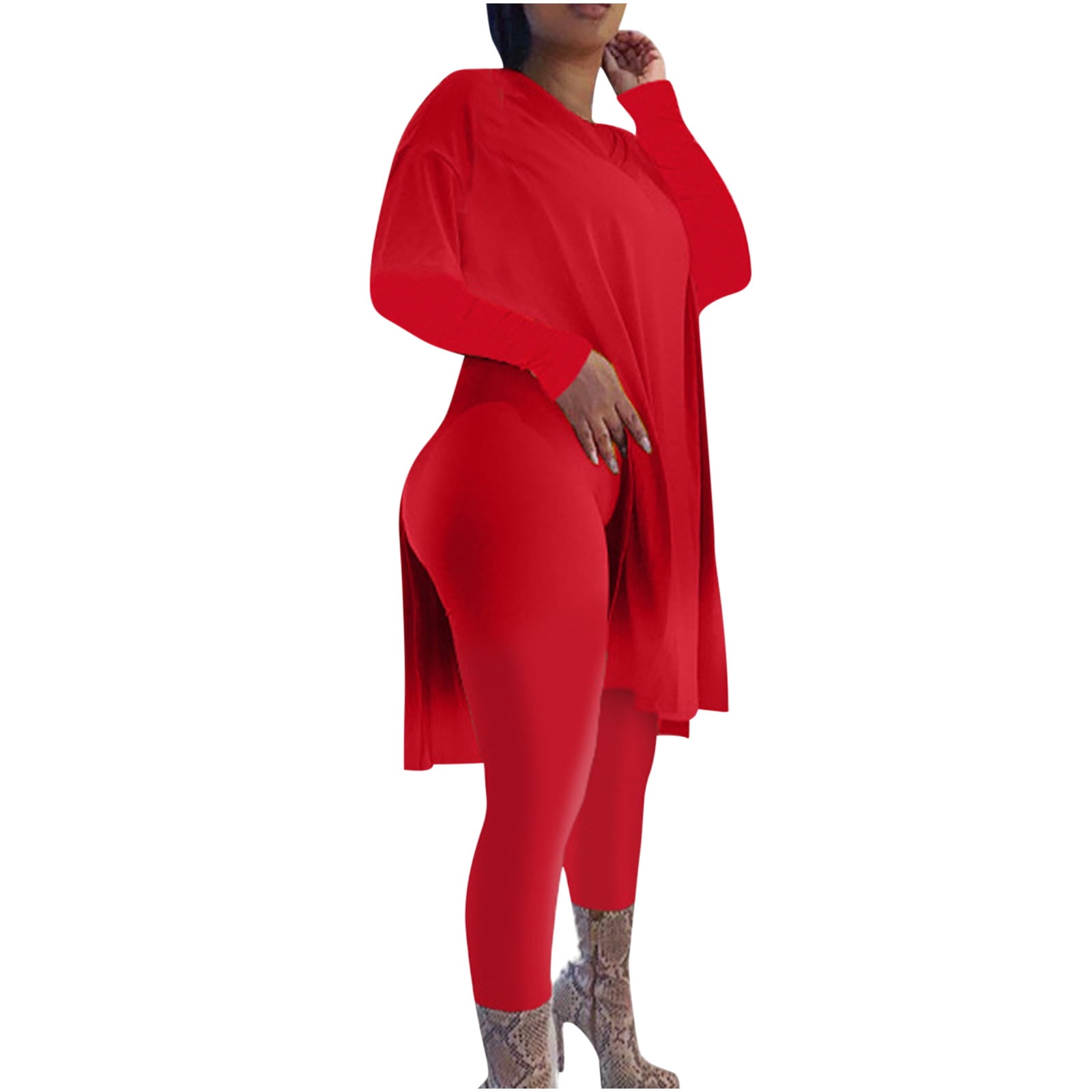 SELONE Legging Sets For Women 2 Piece Long Sleeve Pullover Tops Long ...