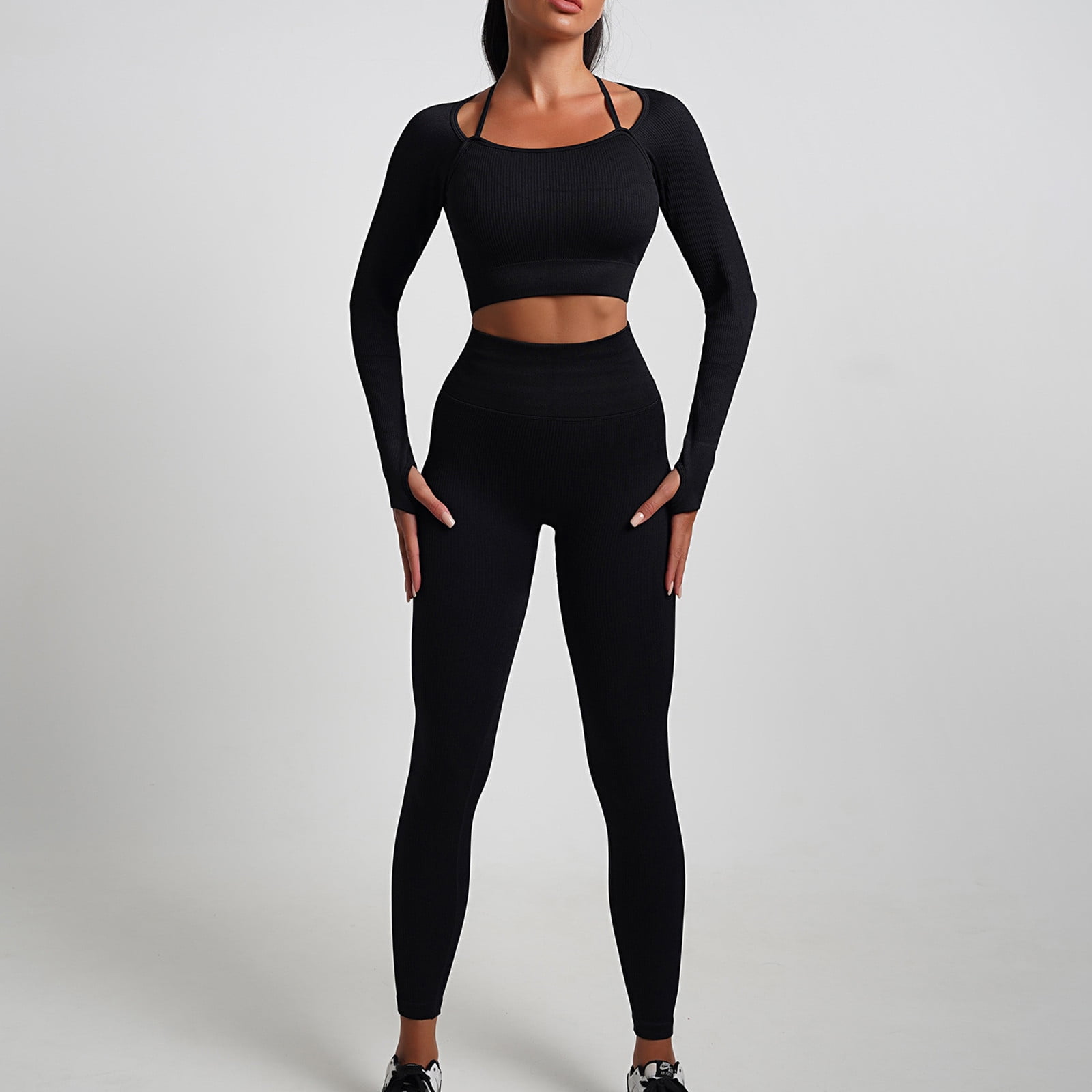 SELONE Matching Sets Womens Jogging Set 2 Piece Sweat Sets Active Solid ...