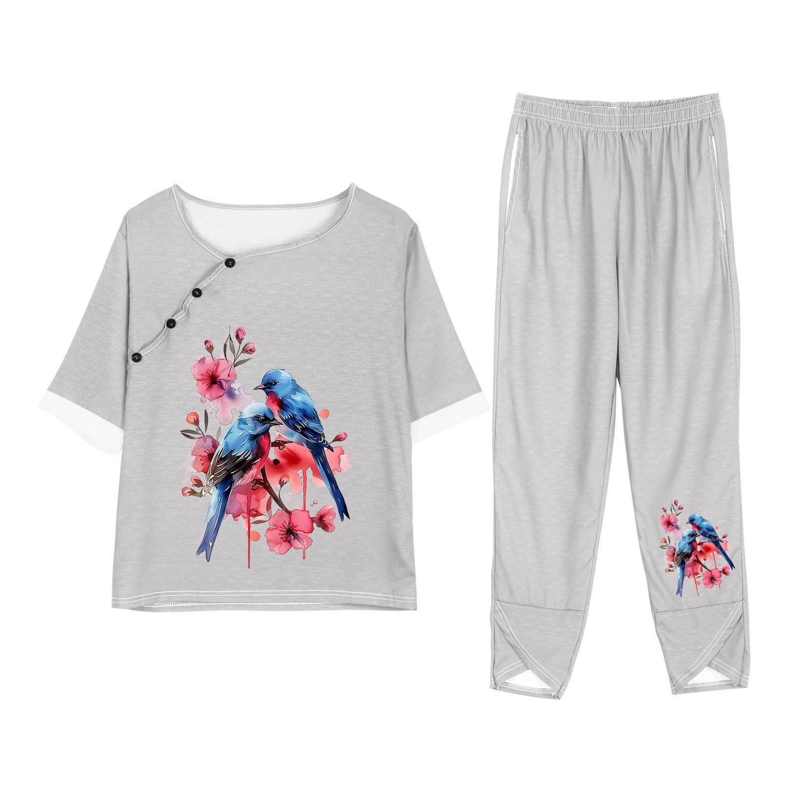 SELONE Matching Sets Womens Jogging Set Summer 2 Piece Plus Size Casual ...