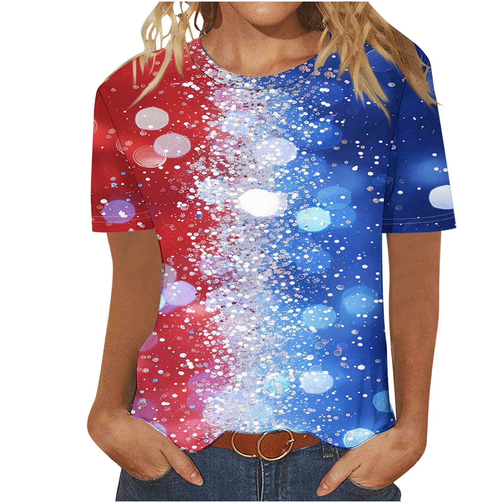 SELONE Patriotic Tank Tops Red White Blue Clothing Summer American Flag ...