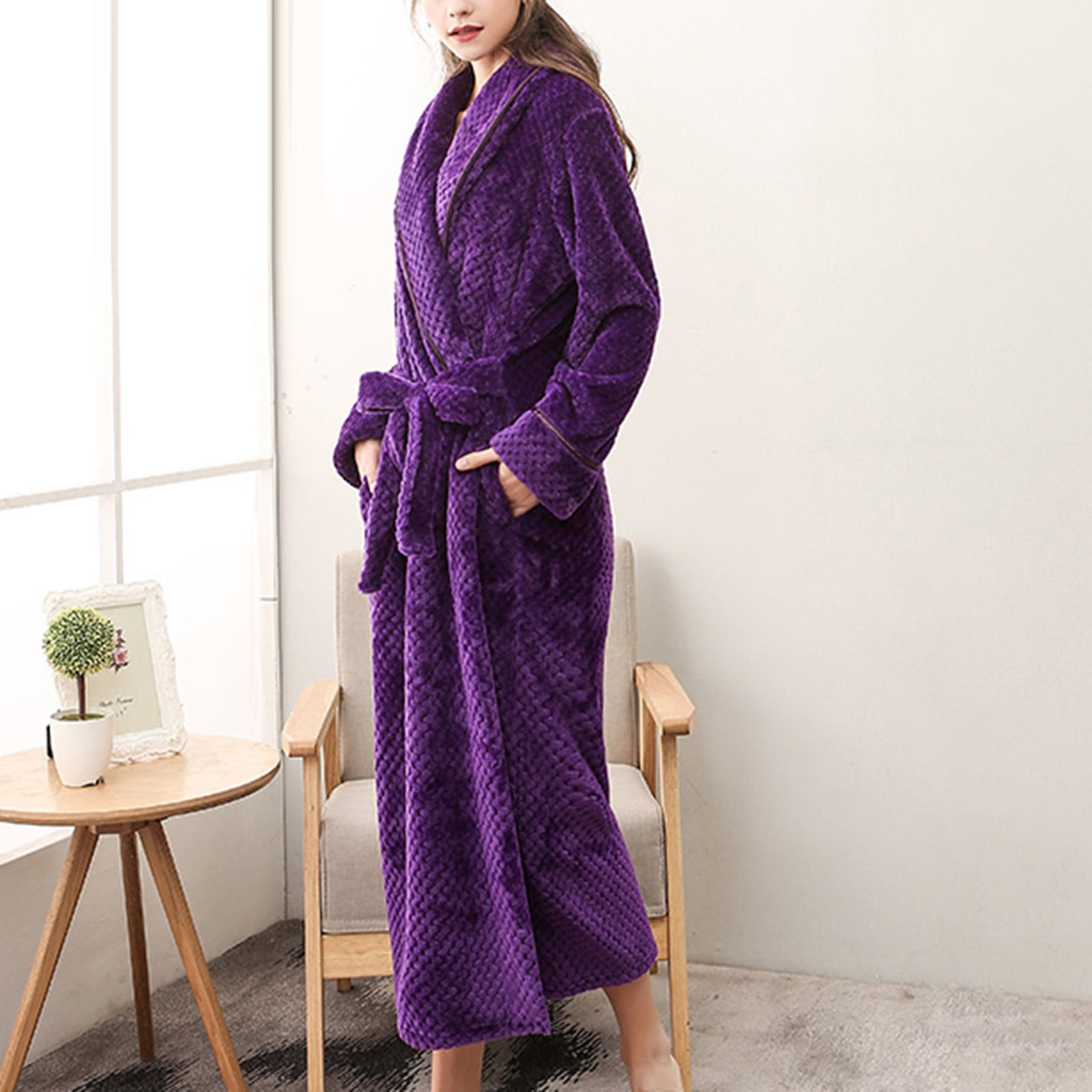 SELONE Spa Robe for Women Nightgowns for Women Winter Warm Nightgown ...