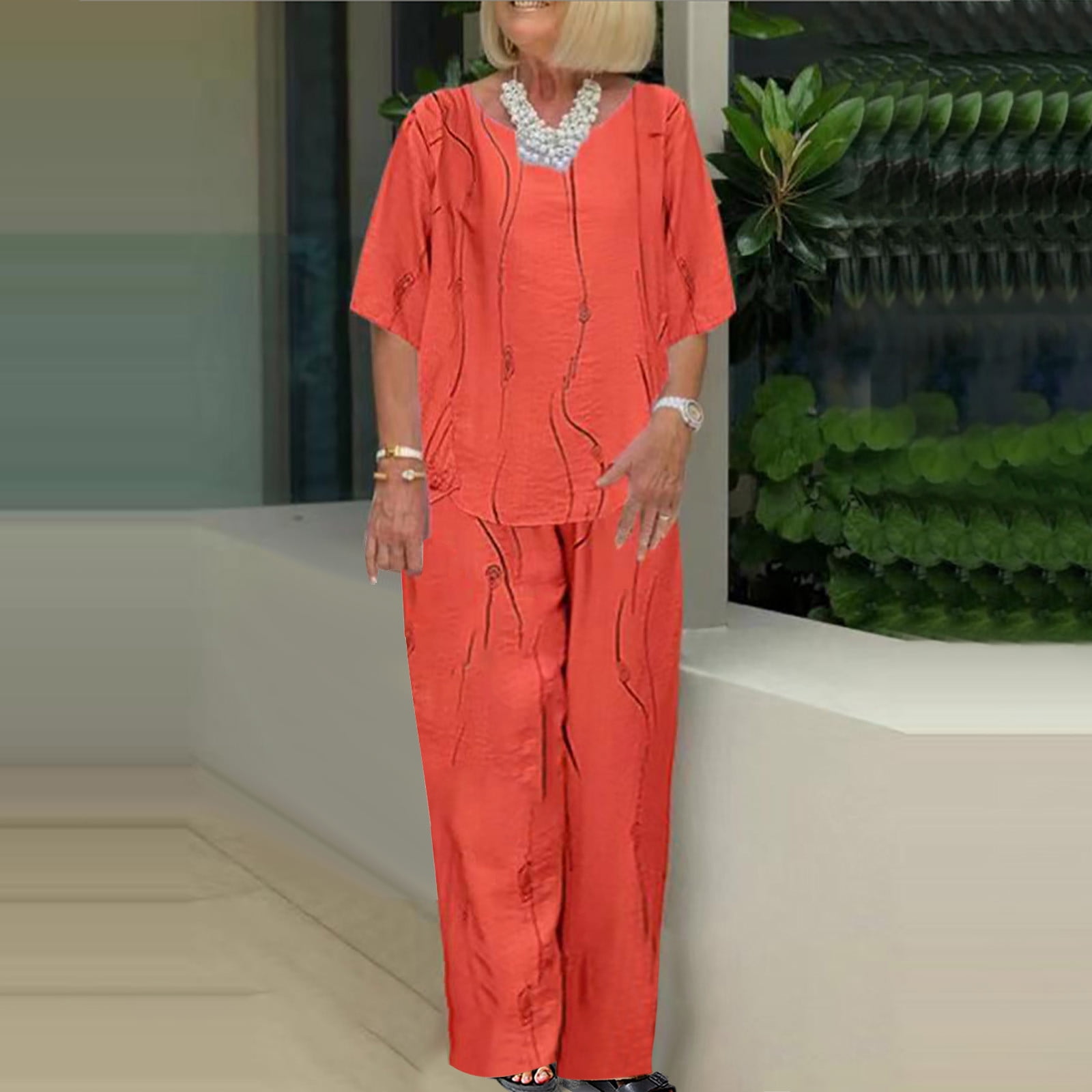 SELONE Summer Outfits for Women 2 Piece Cotton Linen Set Boyfriend ...