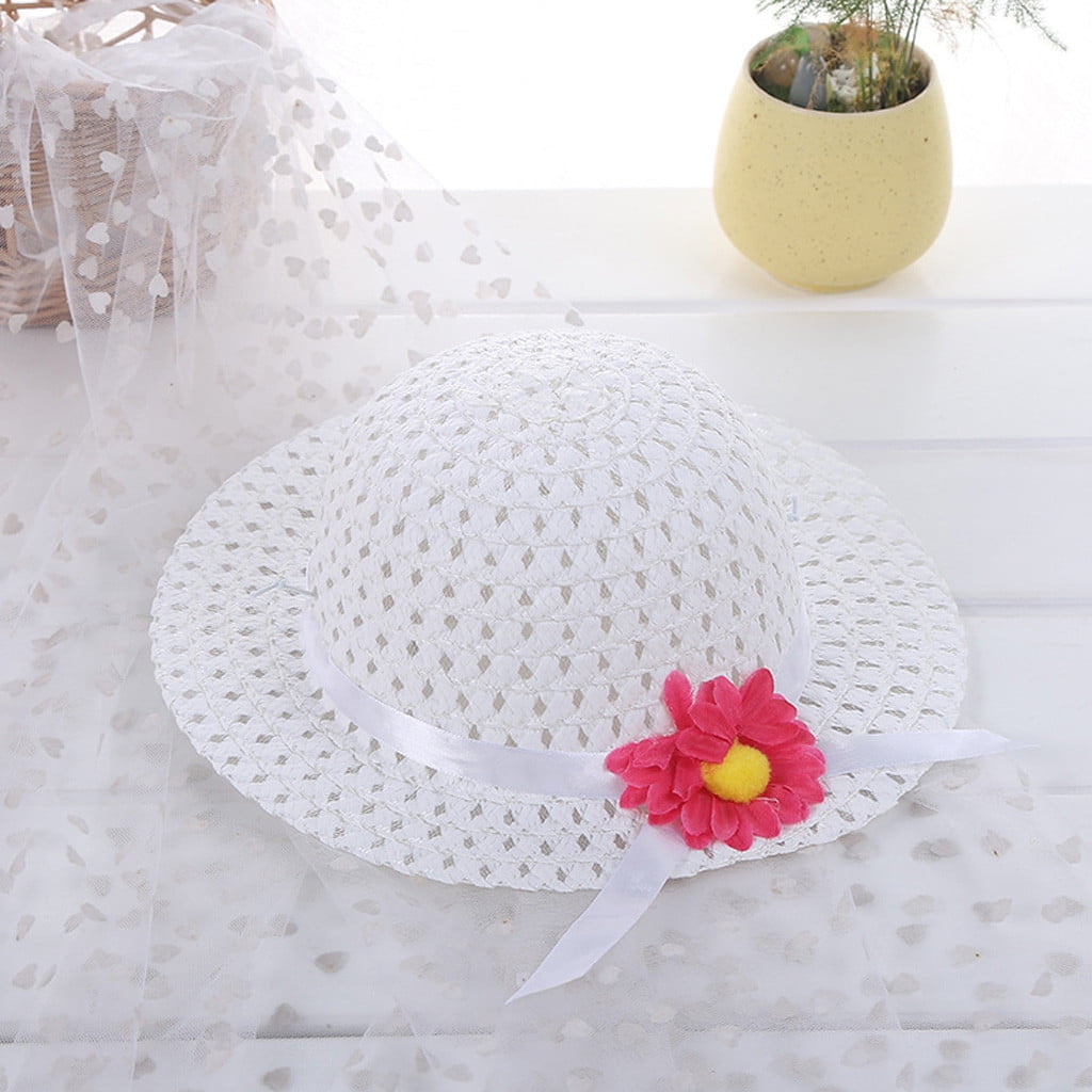SELONE Summer Straw Hat for Girls Large Brim Baby Kids Girl Summer ...