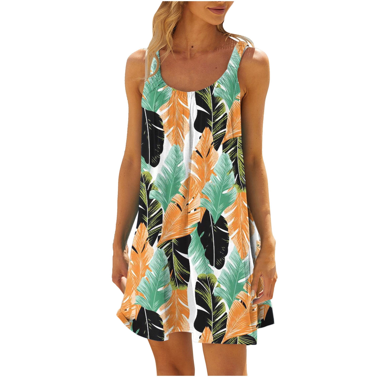 SELONE Sundresses for Women Hawaiian Dresses for Women Graphic Casual ...
