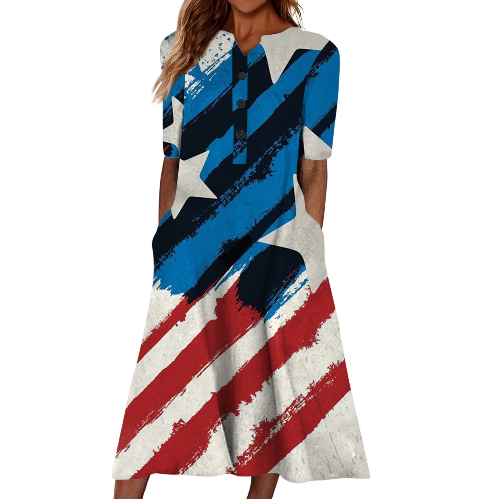SELONE Women's Sundresses Independence Day Plus Size Sleeveless ...