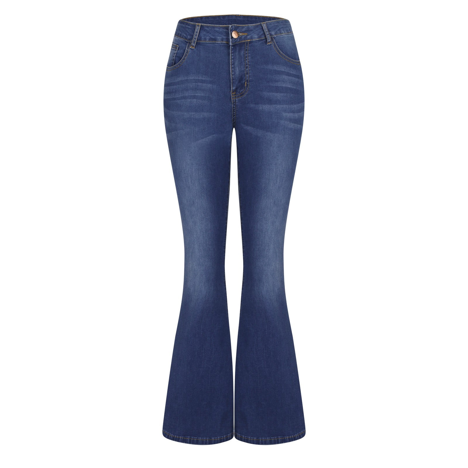 SELONE Womens Jeans Bootcut Low Rise Denim Lounge Trousers Ankle Length ...