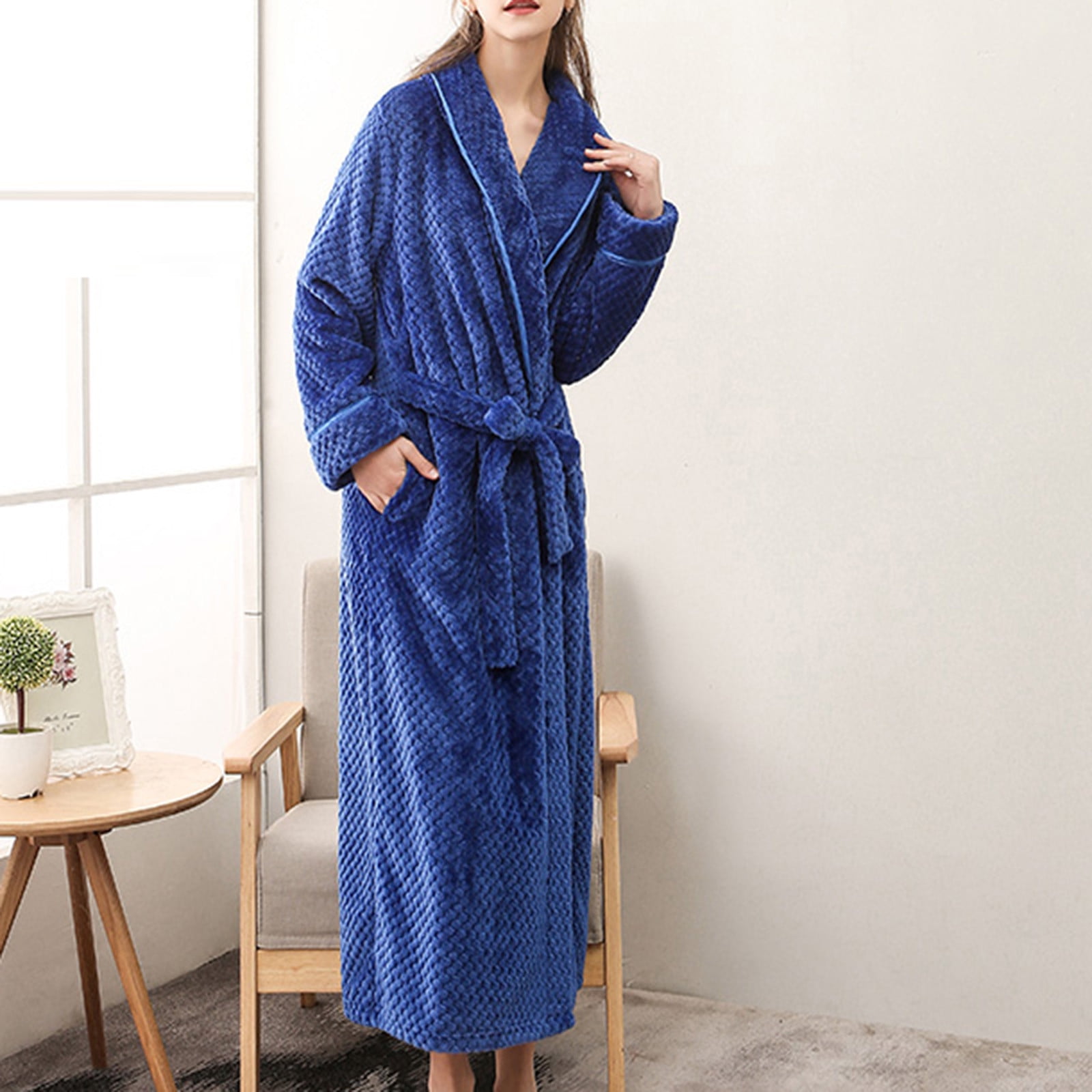 SELONE Womens Plus Size Robe Pajamas Winter Warm Nightgown Couple Bath ...