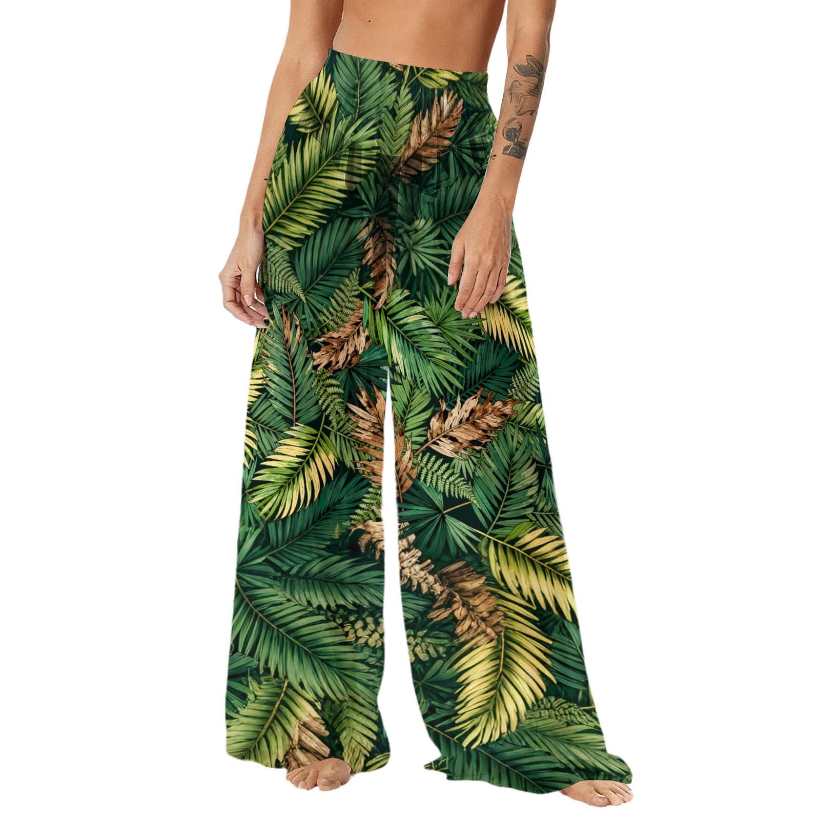 SELONE Womens Swim Cover up Sun Protection Boho Pants Summer Wide Leg ...