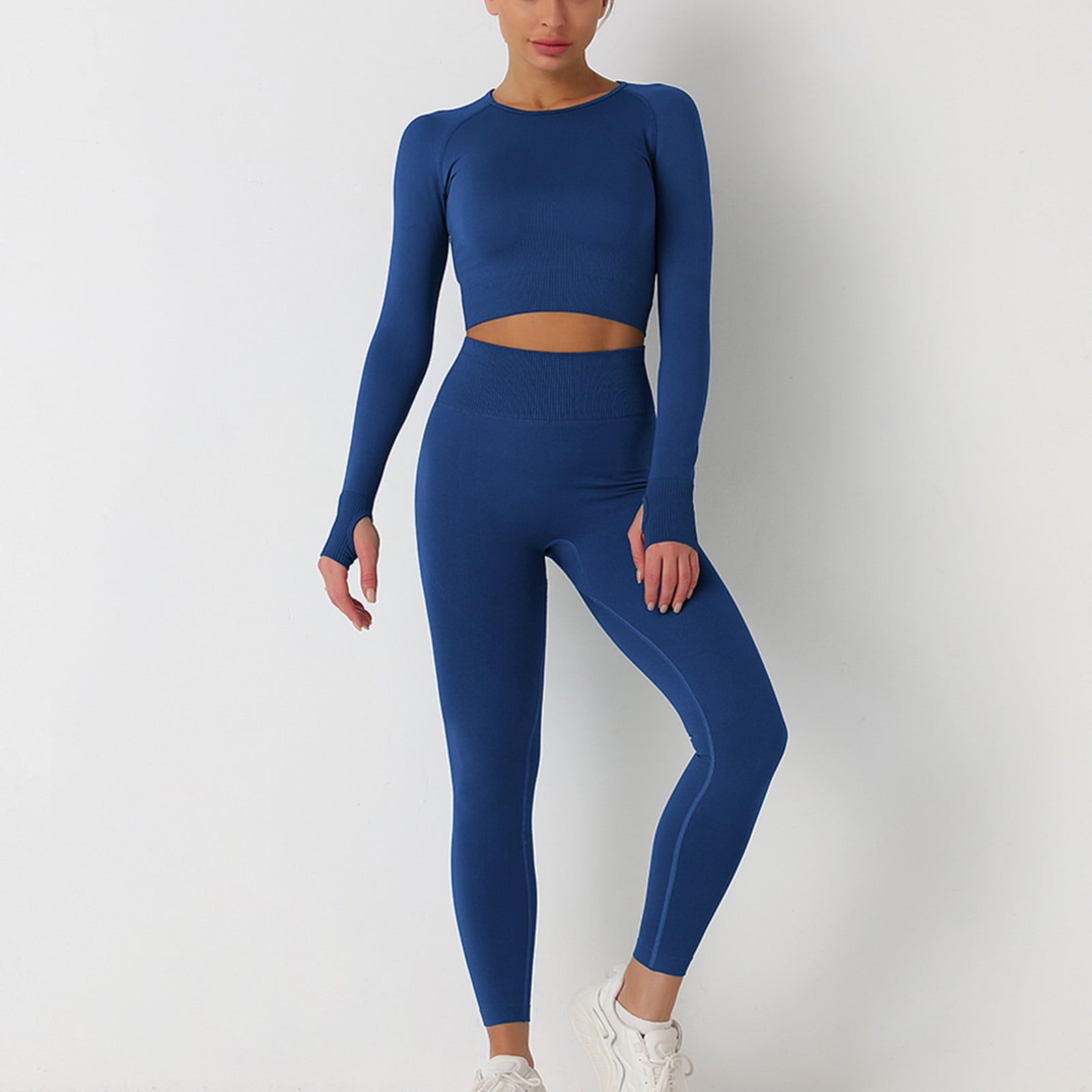 SELONE Workout Outfits for Women 2 Piece Active Solid Outfits Leggings ...