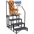 SELOOYE RV Steps with 2 Handrails, 4-Tier RV Stairs, 660lbs Heavy-Duty ...