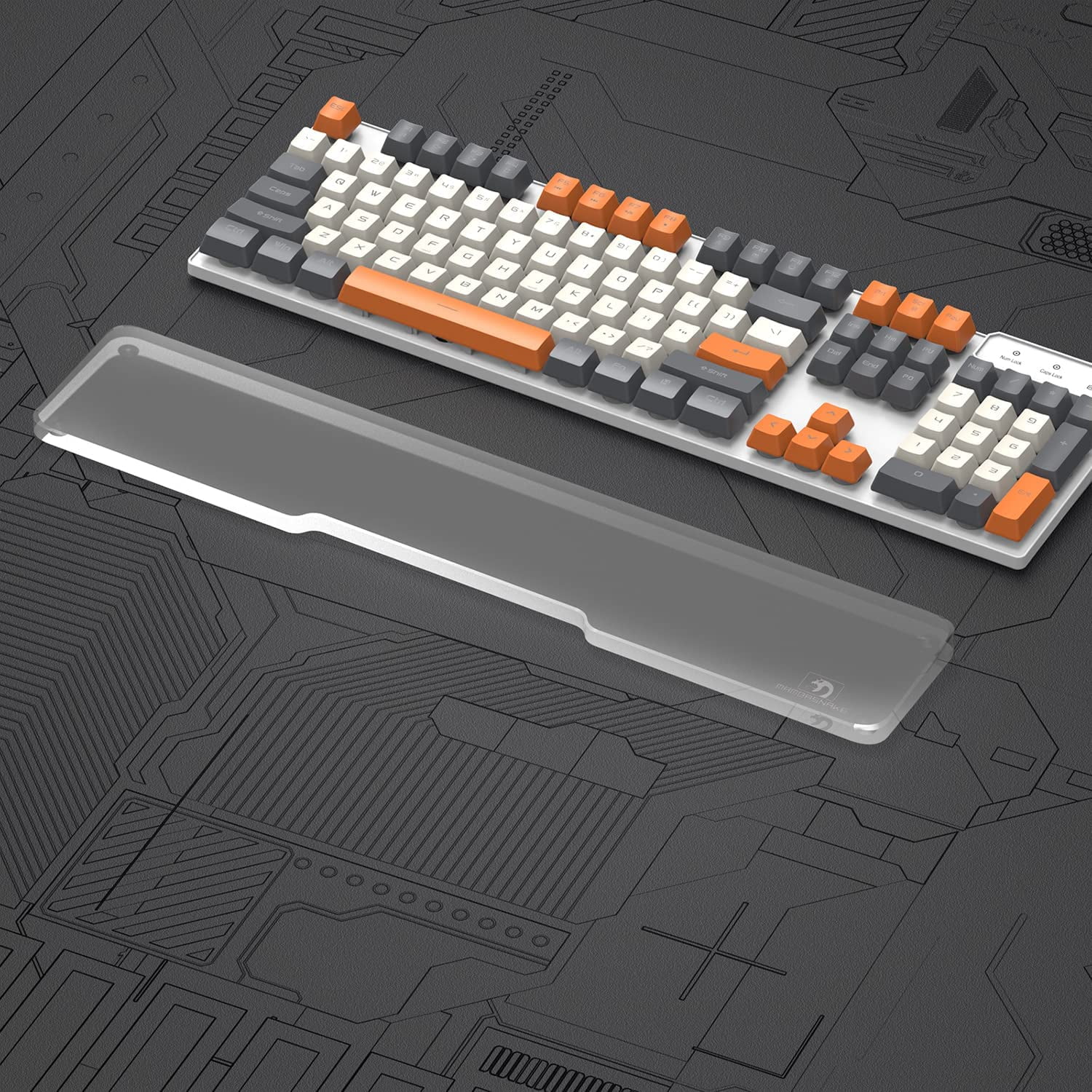 SELORSS Acrylic Keyboard Wrist Rest,Ergonomic Palm Rest,Anti-Slip Pad ...