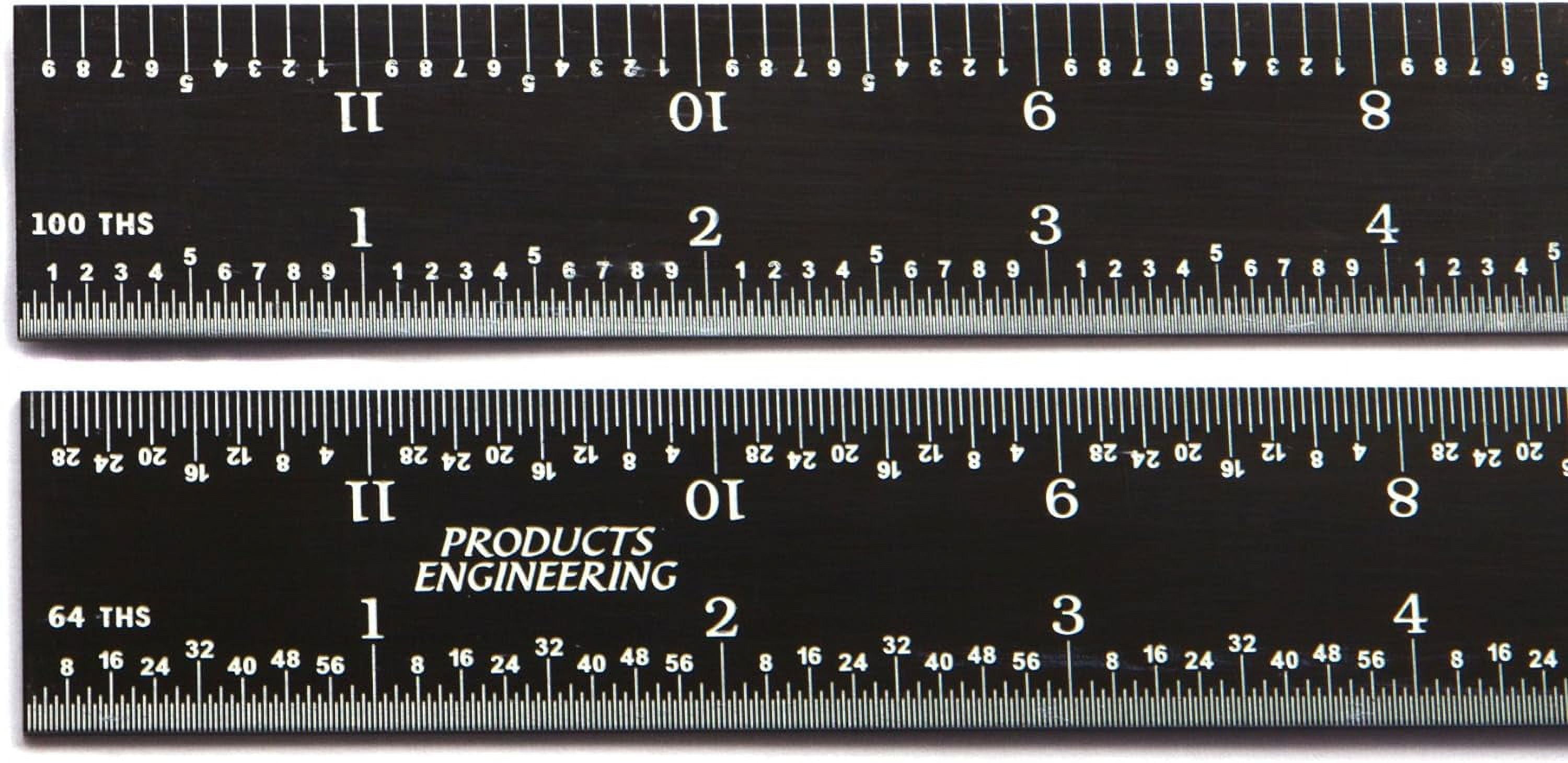 SELPONT 5R Rigid Black Chrome,"High Contrast" Machinist Ruler with ...