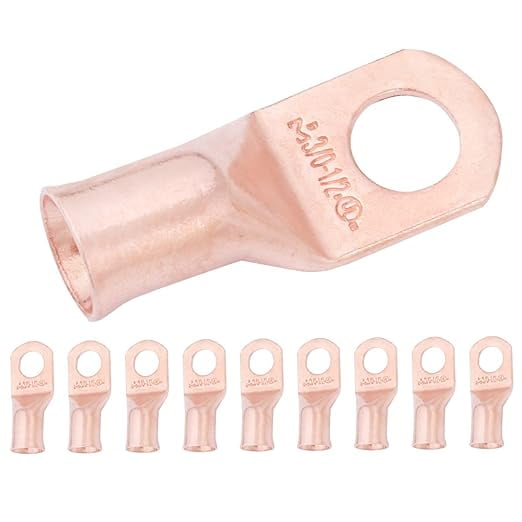 SELTERM 10pcs 3/0 AWG - 1/2" Stud - Battery Lugs, Heavy Duty Wire Lugs ...
