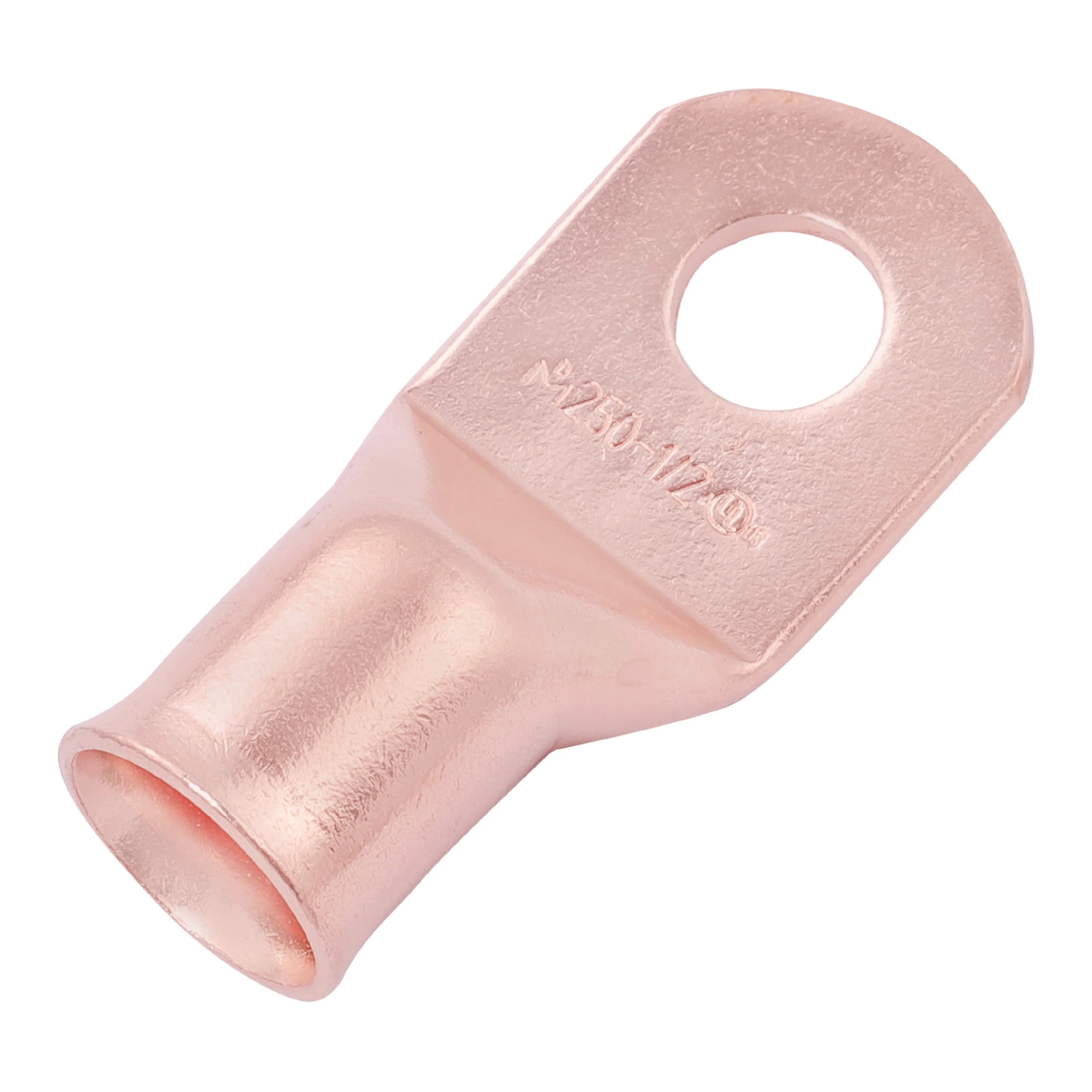 SELTERM 250 MCM 1/2" Ring Battery Cable End Terminal Lugs Bare Copper ...