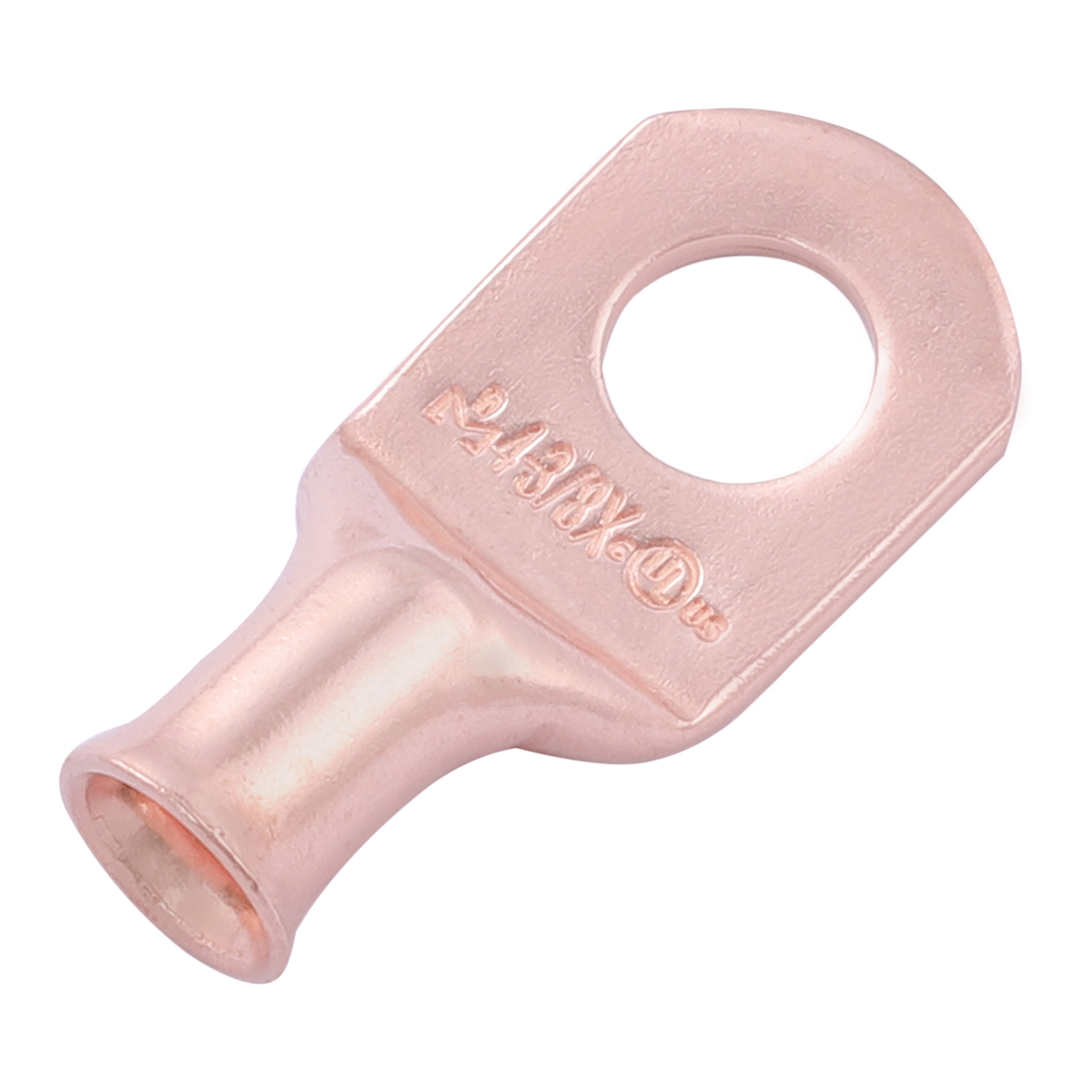 SELTERM 4 AWG 3/8" Ring X - Wide Battery Cable End Terminal Lugs Bare ...