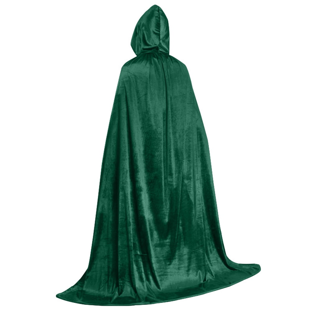 SELVERCELL Kids Hooded Velvet Cloak Cape Solid Color Christmas ...