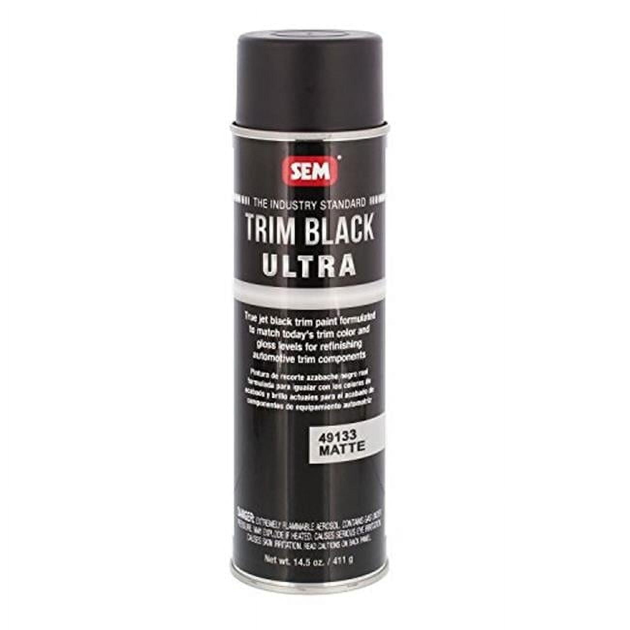 SEM 49133 Trim Black Ultra Paint, 20 oz Aerosol Can, Matte, Use on ...