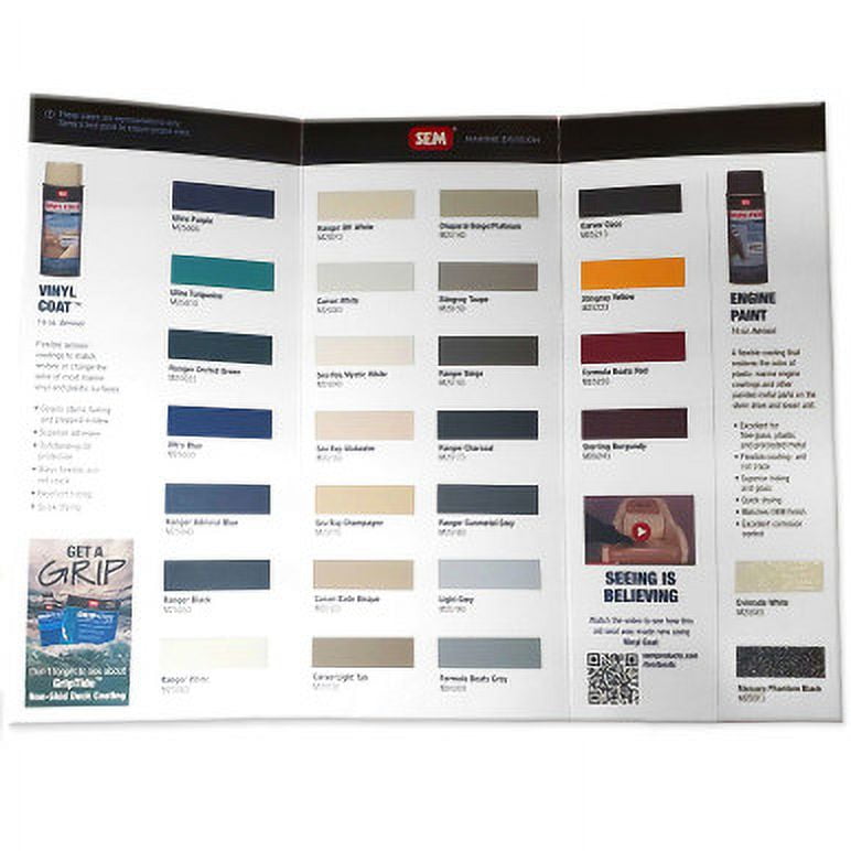SEM Marine Vinyl Color Chart - Walmart.com