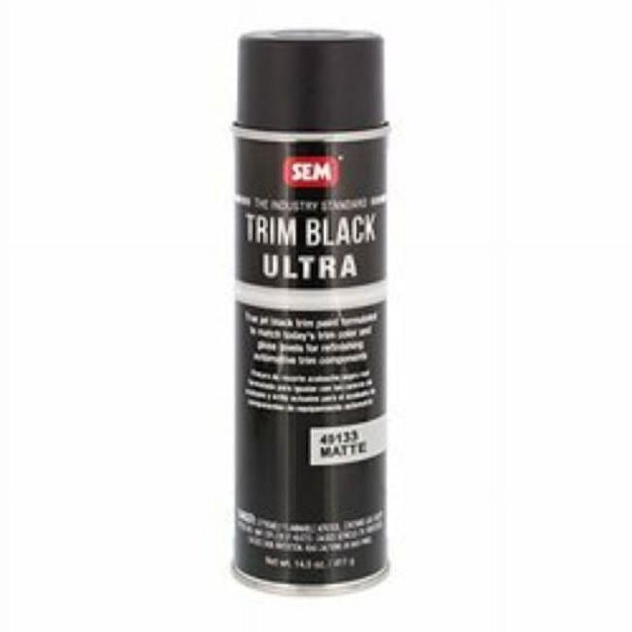 SEM Products SE49133 Trim Automotive Spray Paint, Black Ultra Matte ...