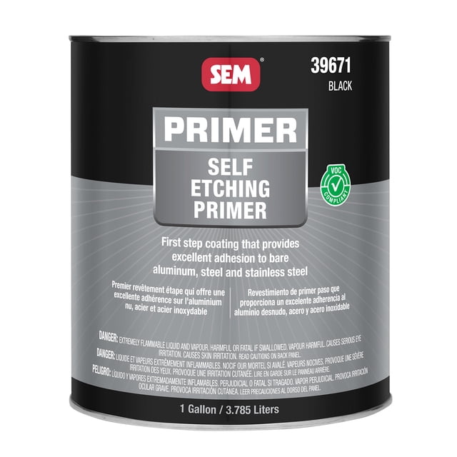 SEM Self Etching Primer Paint Primer, Black, 1 Gallon - Walmart ...