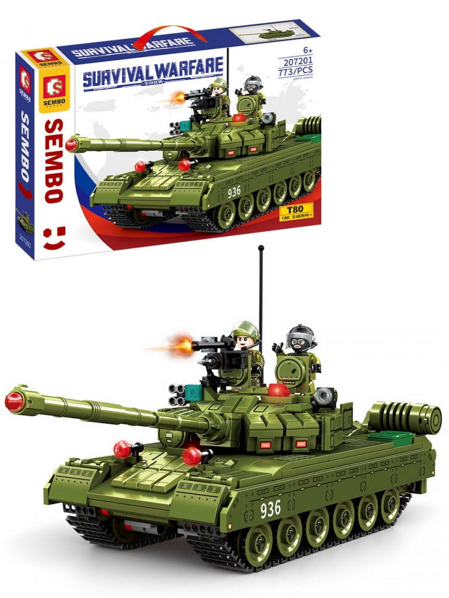 SEMBO 207201 Russian Main Battle Tank T80 Building Block Set - Walmart.com