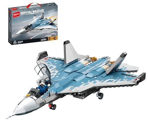 SEMBO Block SU-57 Stealth Fighter Jet Block Building Kit – 999 PCS ...