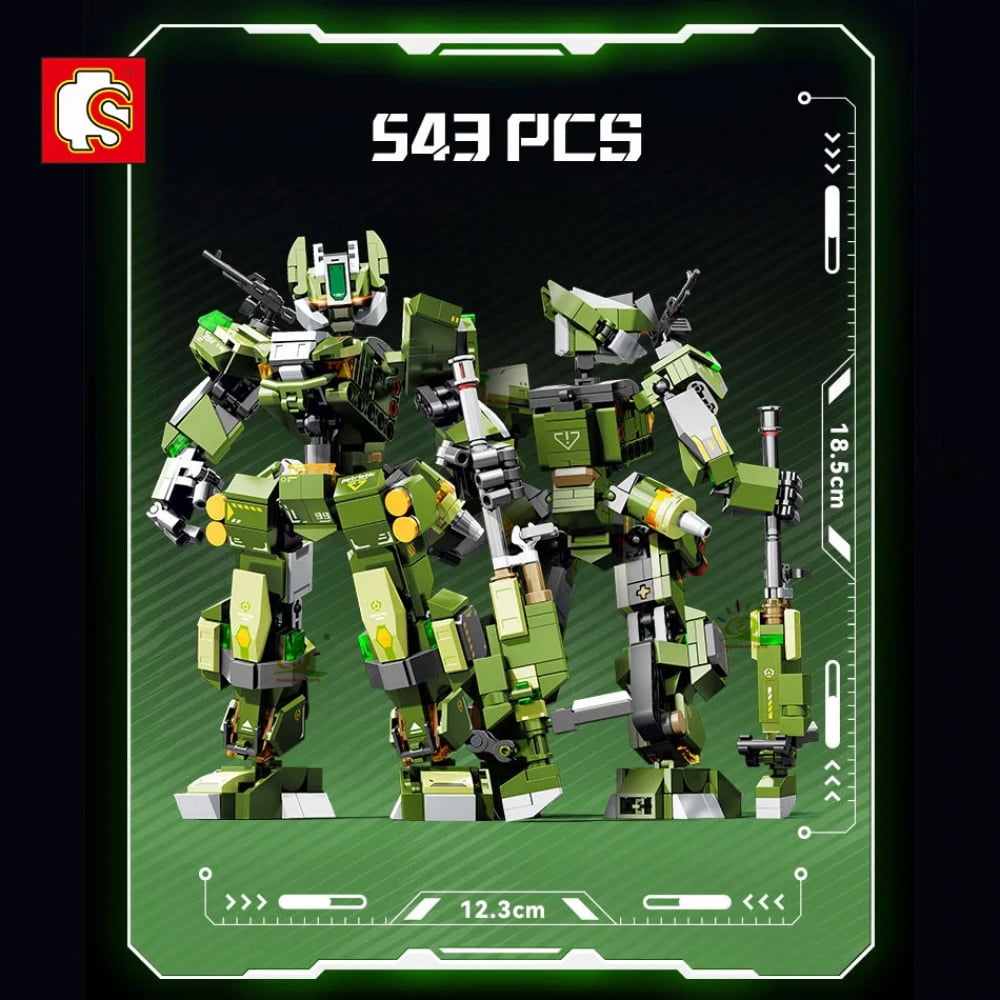 SEMBO Boys Mecha Assembly Robot Model Building Blocks DIY Multi Joint ...