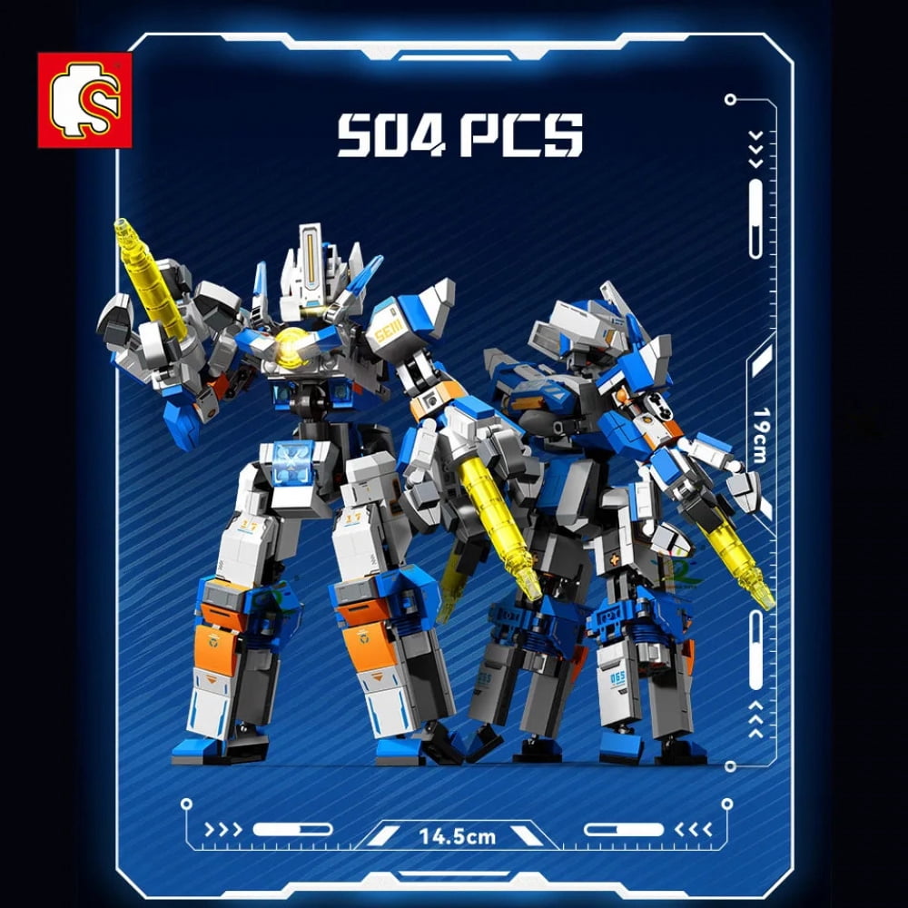 SEMBO Boys Mecha Assembly Robot Model Building Blocks DIY Multi Joint ...