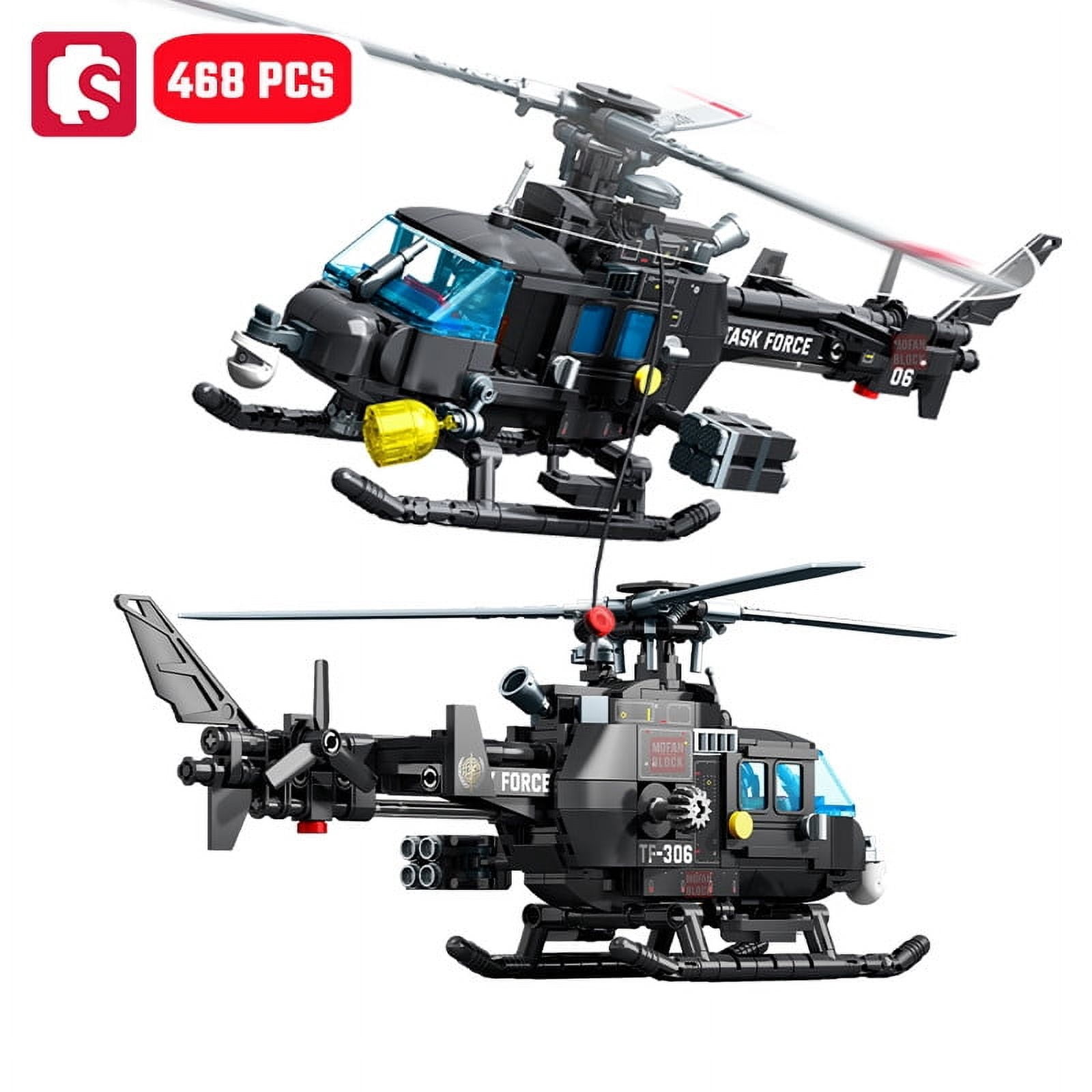 SEMBO Military Series Attack Helicopter Assemblage Building Blocks MOC ...