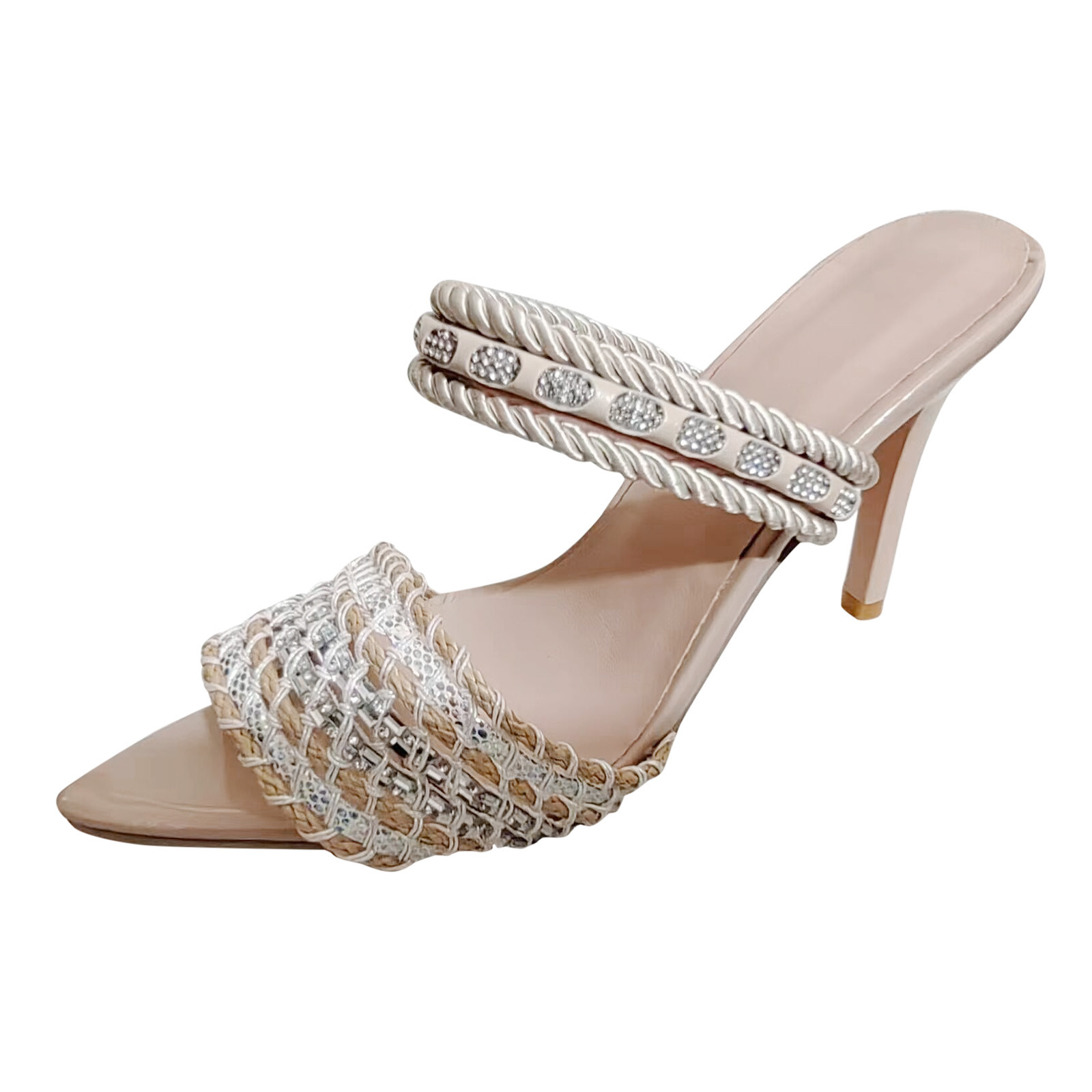 SEMIMAY Ladies Fashion Summer Color Cloth Knit Rhinestone Decorative ...