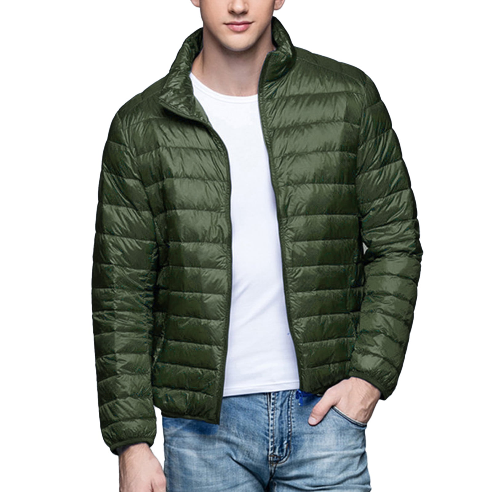 SEMIMAY Men Packable Ultra Light Weight Short Down Jacket - Walmart.com