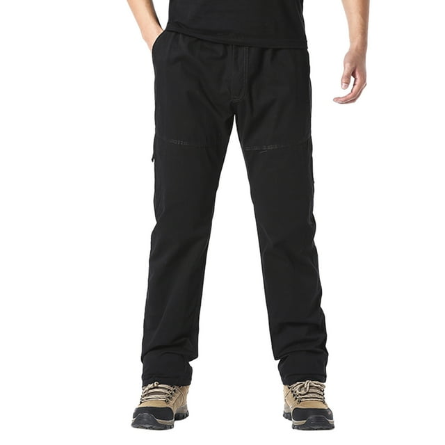 Semimay Mens Fashion Casual Multi Pocket Zipper Buckle Male Cargo Pants