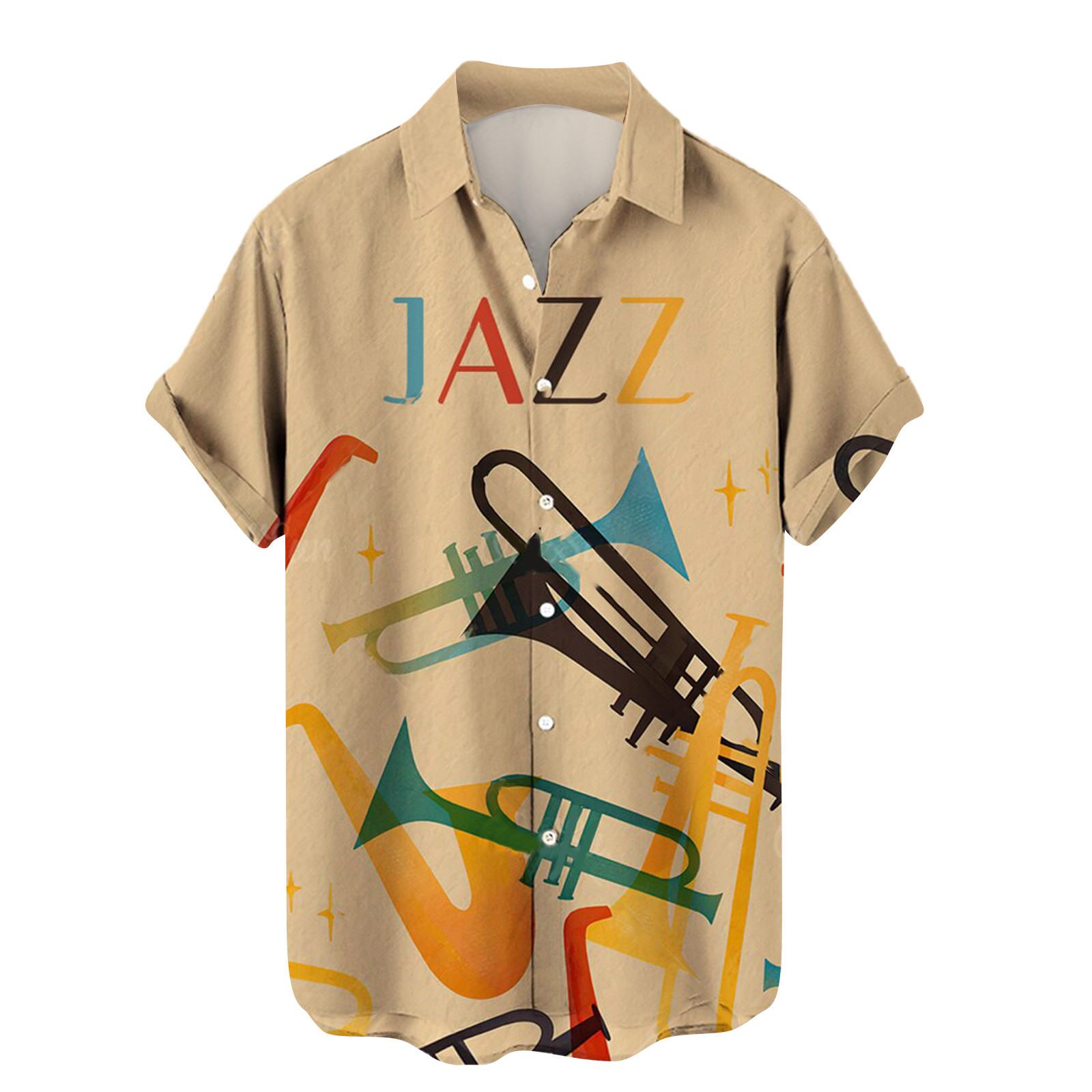SEMIMAY Mens Summer Fashion Leisure Personality Musical Instruments ...