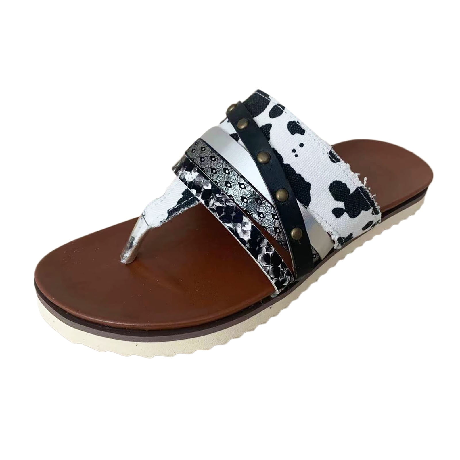 SEMIMAY Roman Style Sandals For Women Summer Fashion Flat Shoes Ladies ...