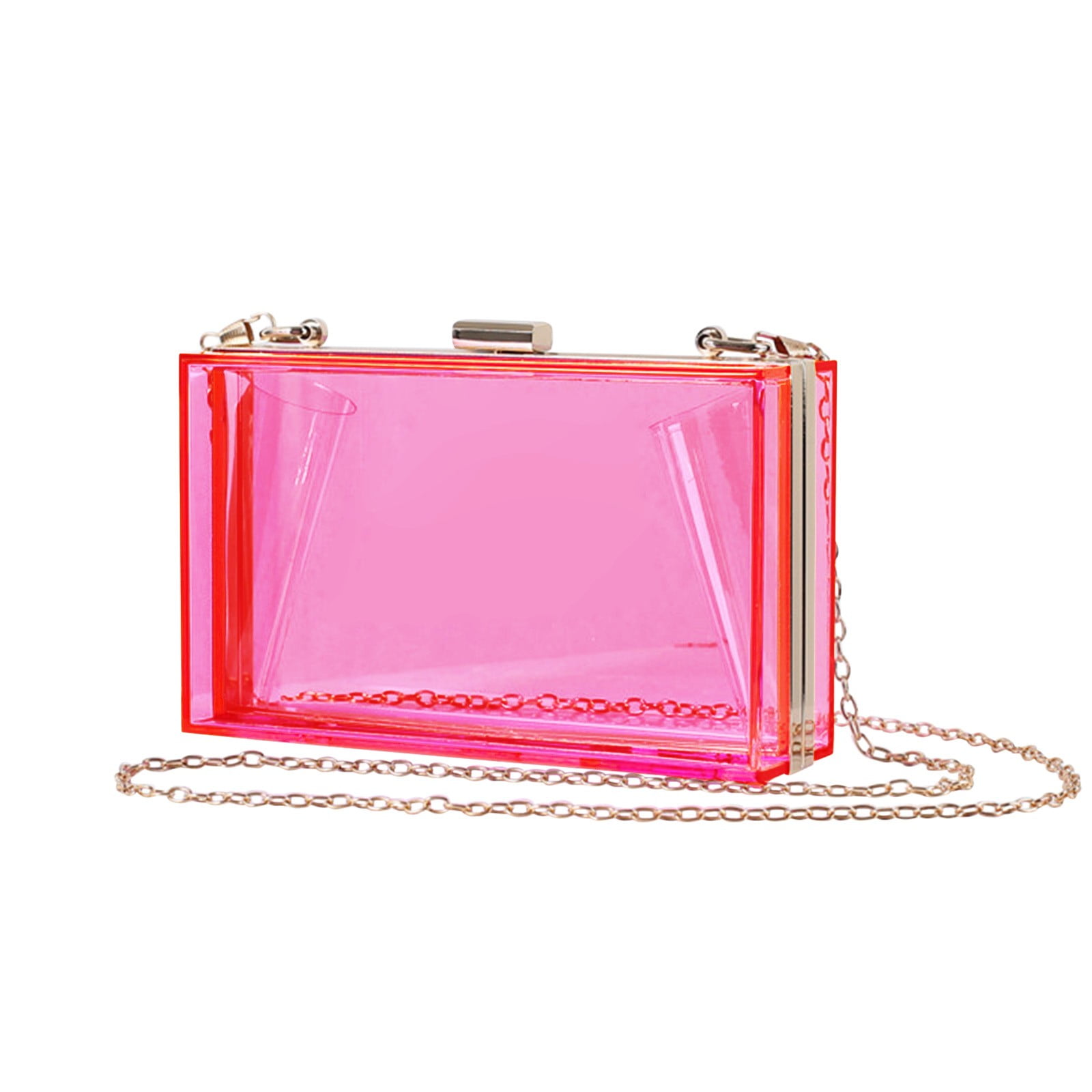SEMIMAY Striped Colorful Party Dinner Ladies Handbag With Chain Acrylic ...